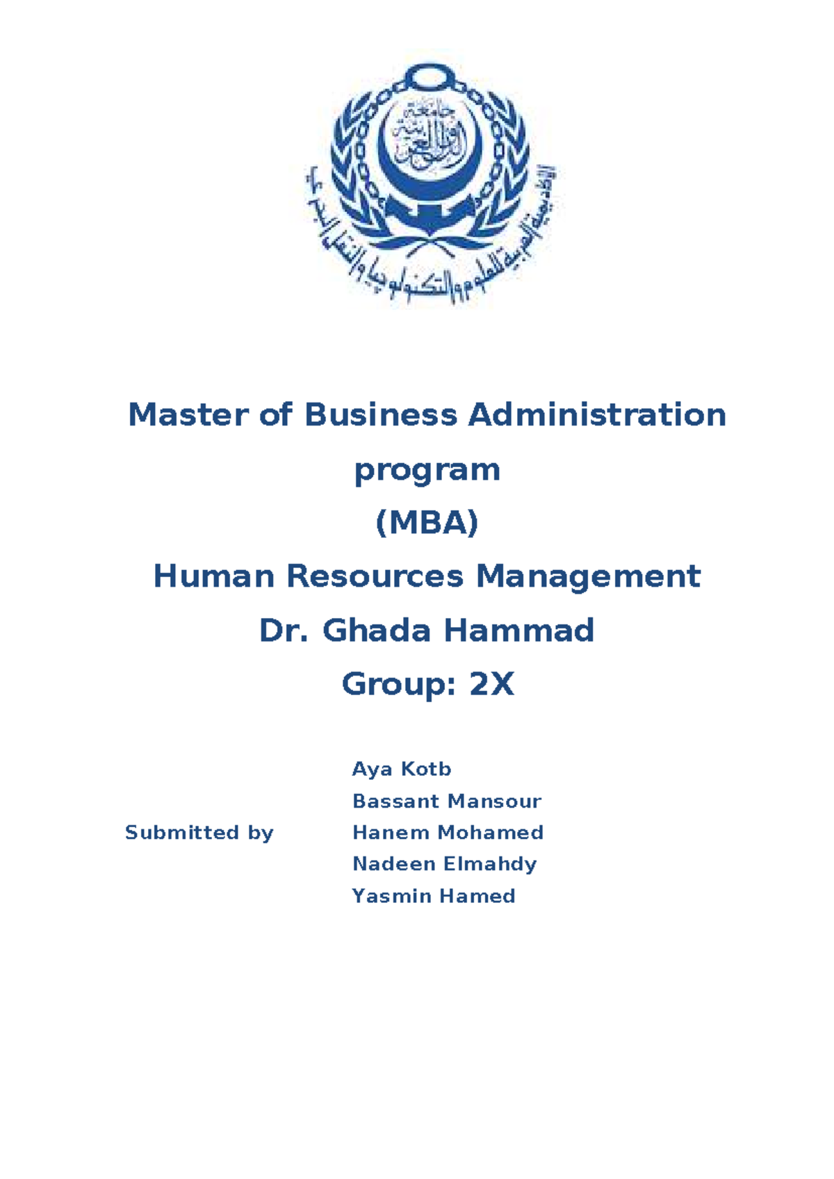 MBA Case Study: Human Resources Management at HAN Pharma - Studocu