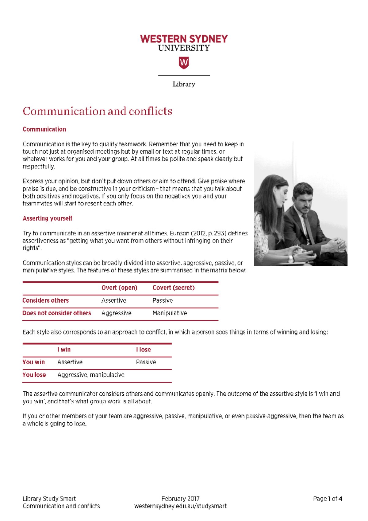 Communication and Conflicts: Strategies for Resolution - Studocu