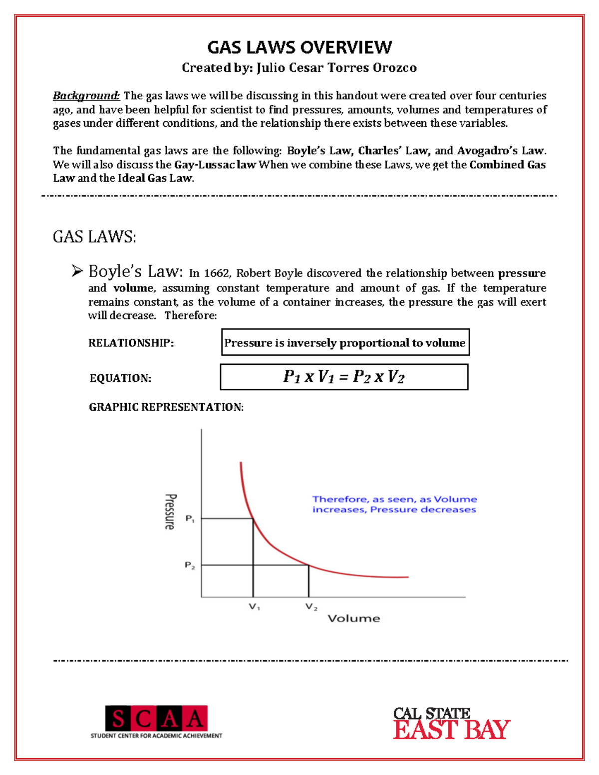 Gas Laws Overview and Practice Problems for CHEM101 - Studocu