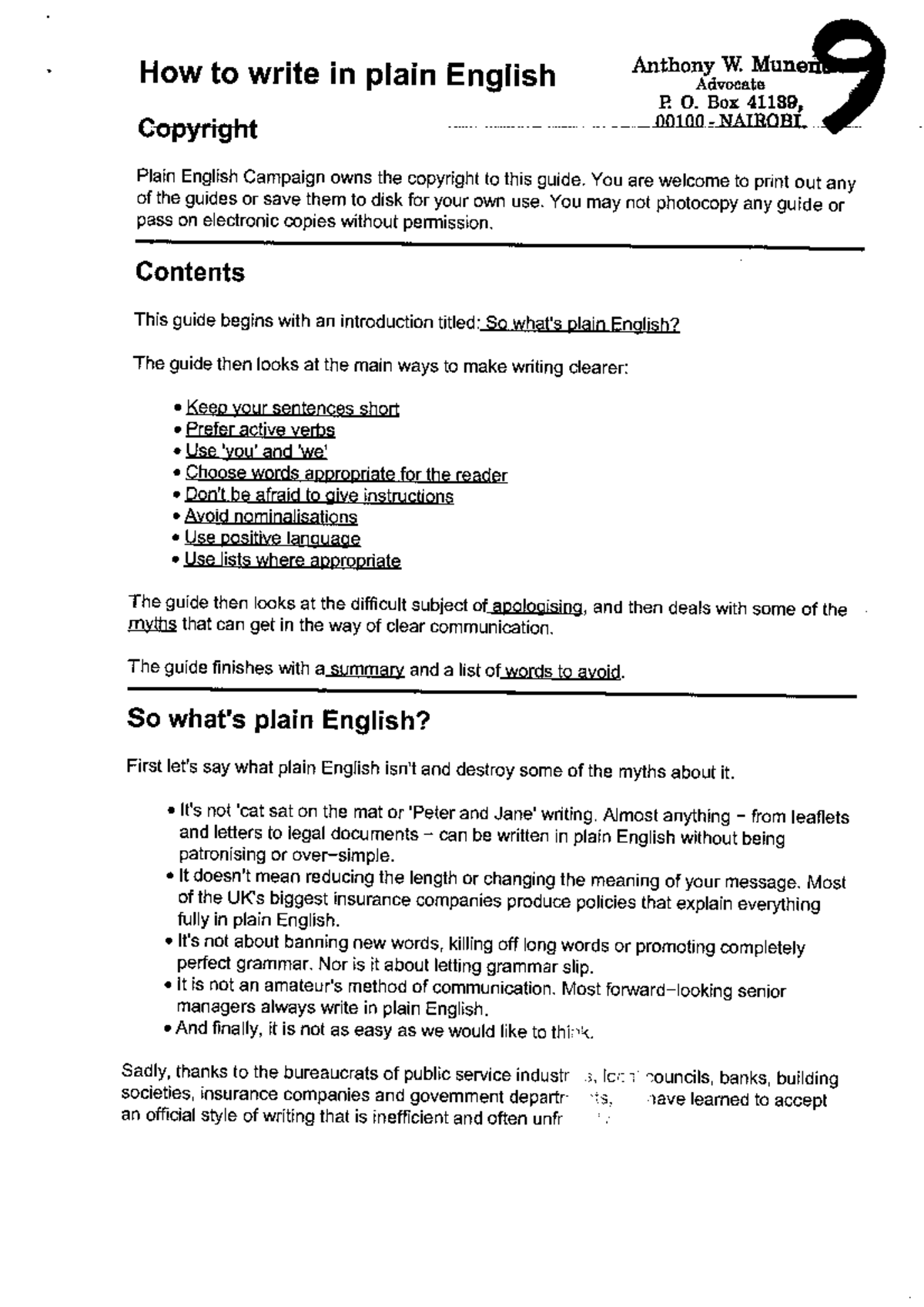 How to Write in Plain English: A Guide for Effective Communication ...