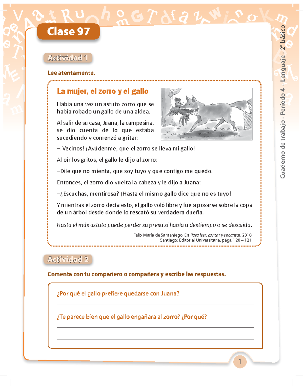 Cuaderno de Trabajo - Período 4 - Lenguaje 2° Básico (PDF) - Studocu