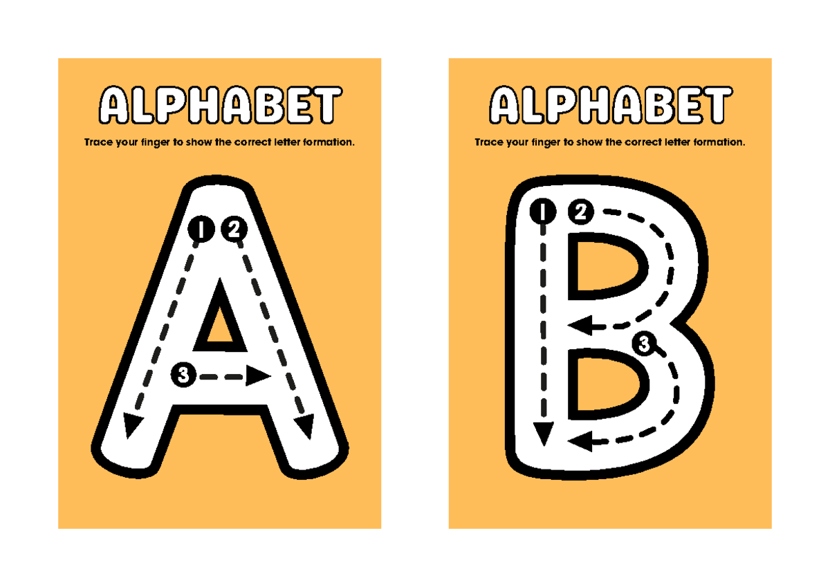 Alphabet Tracing Letter Formation Flashcards - elementary education ...