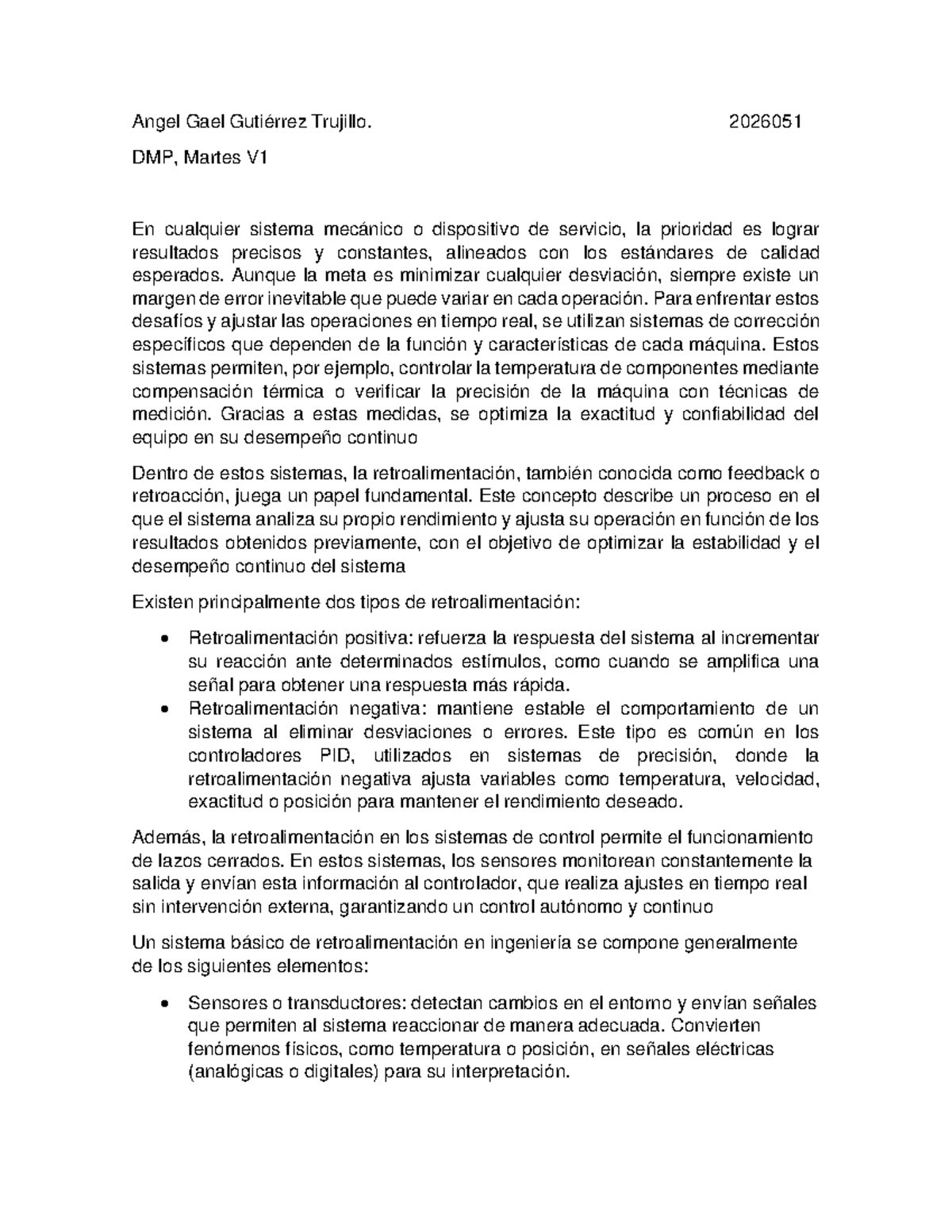 AGGT AF5 2026051 DMP - Sistemas de retroalimentación en mecánica - Studocu