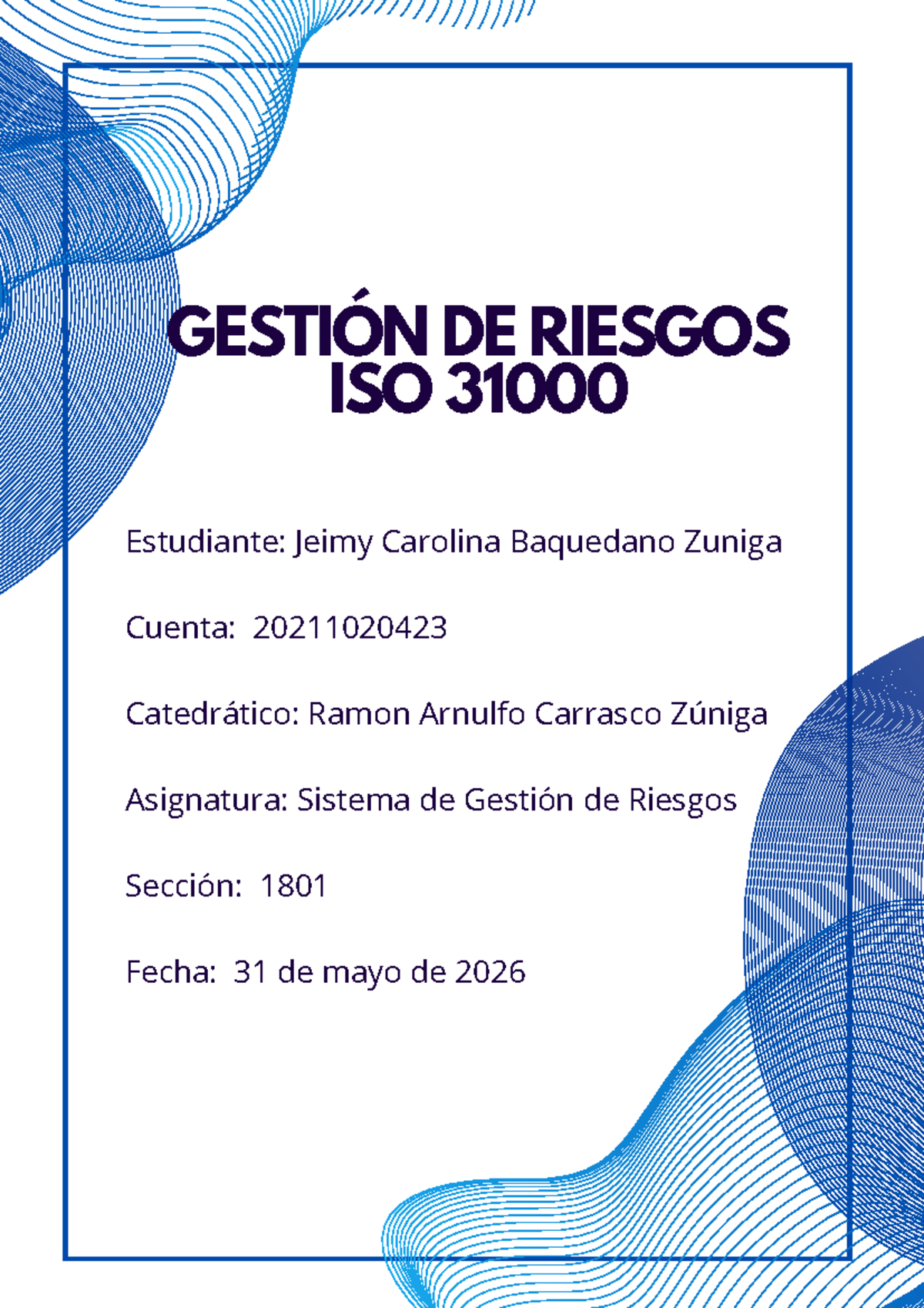 GESTIÓN DE RIESGOS ISO: Análisis de Inversión en Korium - 20211020423 ...