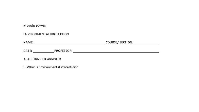 Module 1C - aaaaa - Araling Panlipunan - Module 1C–VII: ENVIRONMENTAL ...
