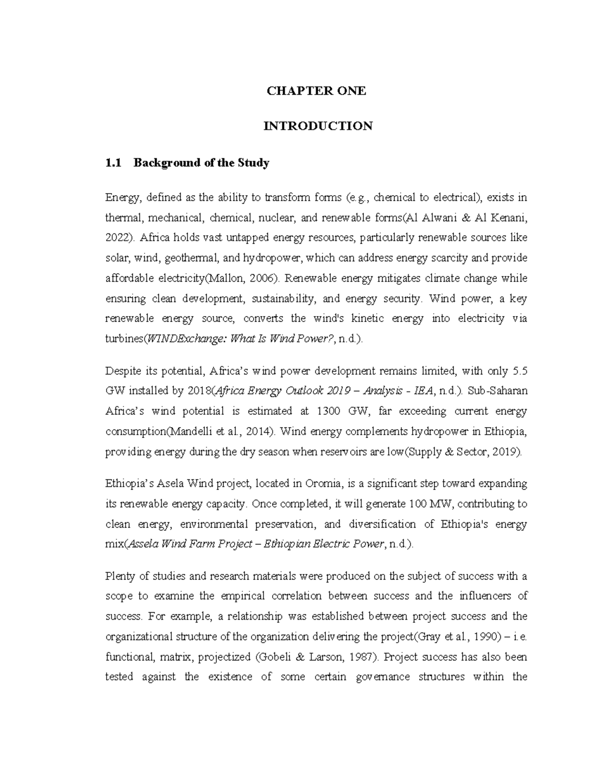 ENGAGEMENT FACTORS IN ASSELA WIND POWER PROJECT (EEP 2023) - Studocu