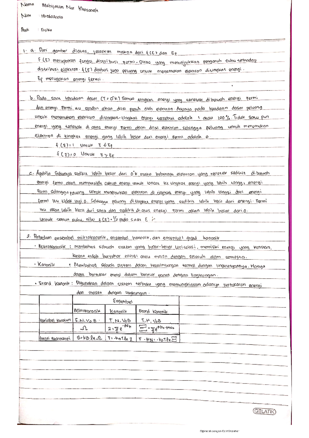 1810602001 UAS Ma'rifatun Nur Khasanah Statistika Notes - Studocu