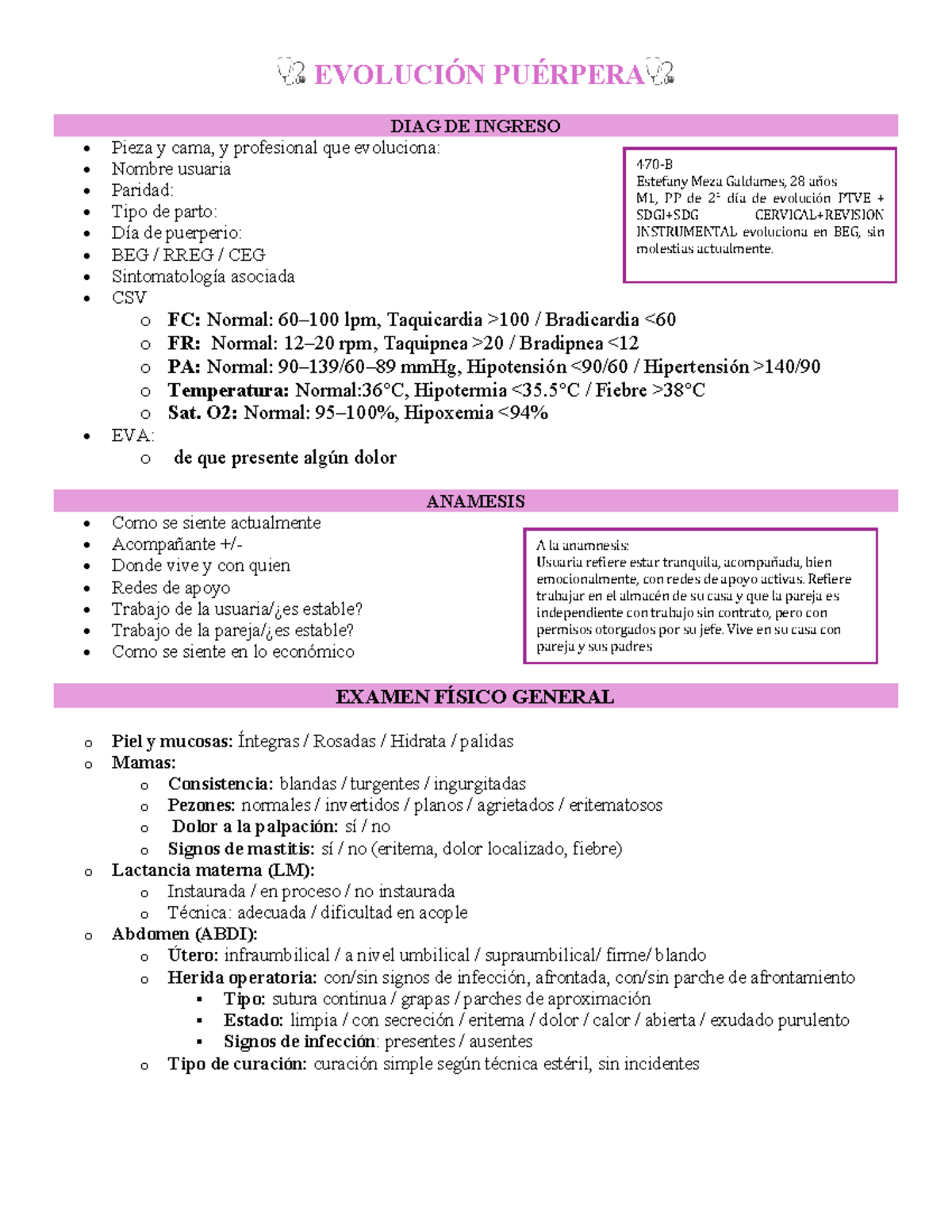 Evolución Puérpera: Diagnóstico y Cuidados en el Postparto 🩺 - Studocu