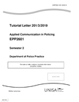 EPP2601 - Unisa - Applied communication in policing - Studocu