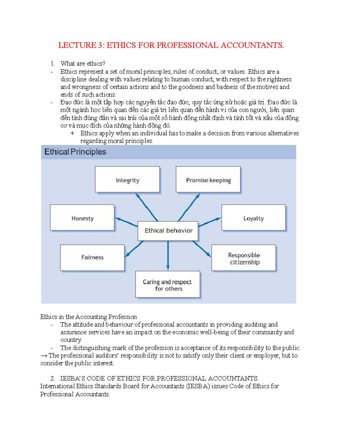 LECTURE 3: ETHICS IN PROFESSIONAL ACCOUNTING - Studocu
