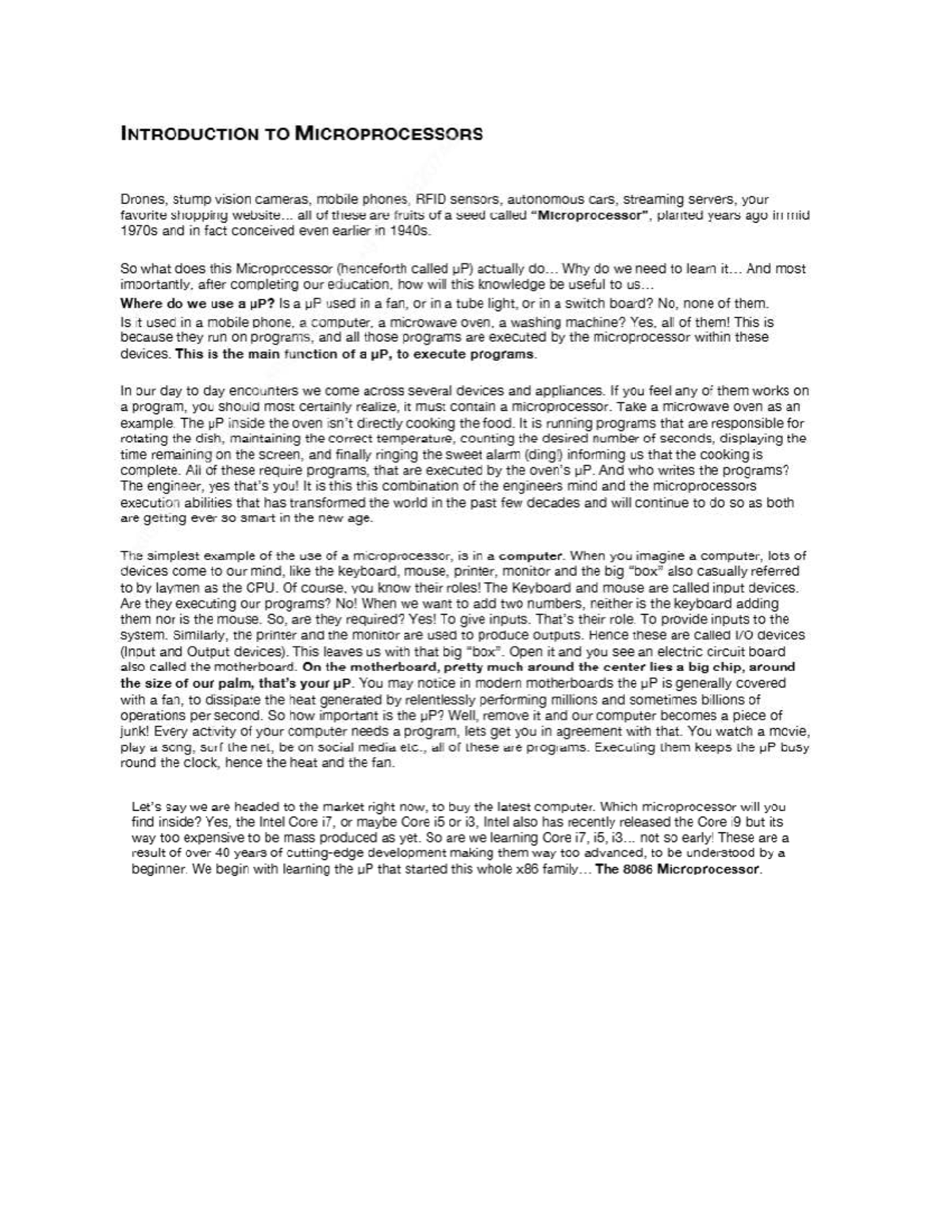 8086 Microprocessor: Comprehensive Study Notes for Beginners - Studocu