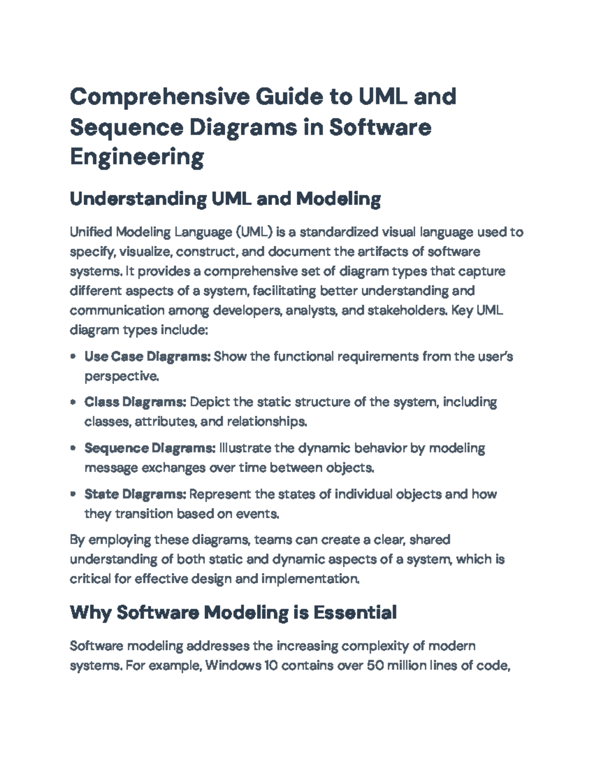 Comprehensive Guide To Uml And Sequence Diagrams Cs101 For Software