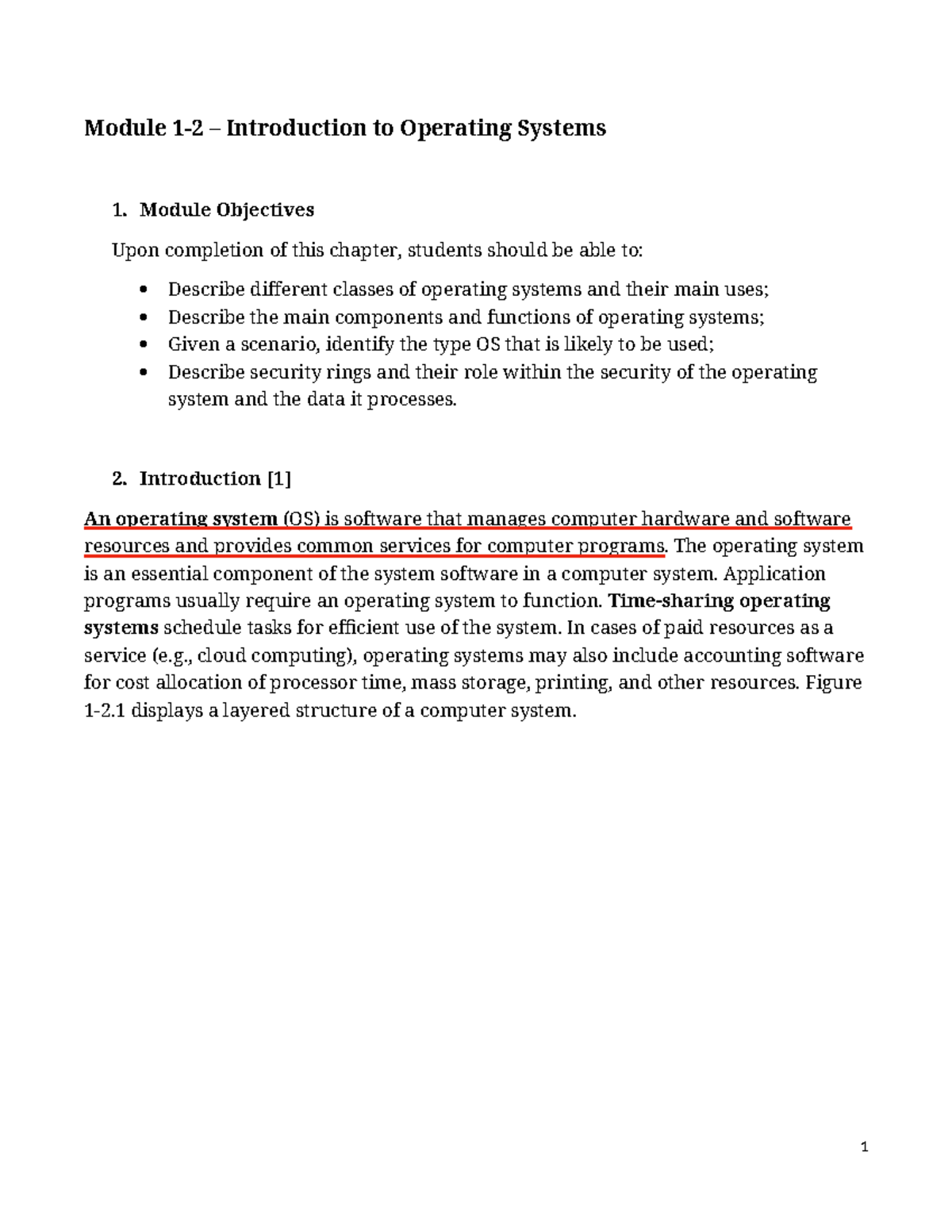 Operating Systems Overview: Types, Functions, and Examples (BCIS 1305 ...