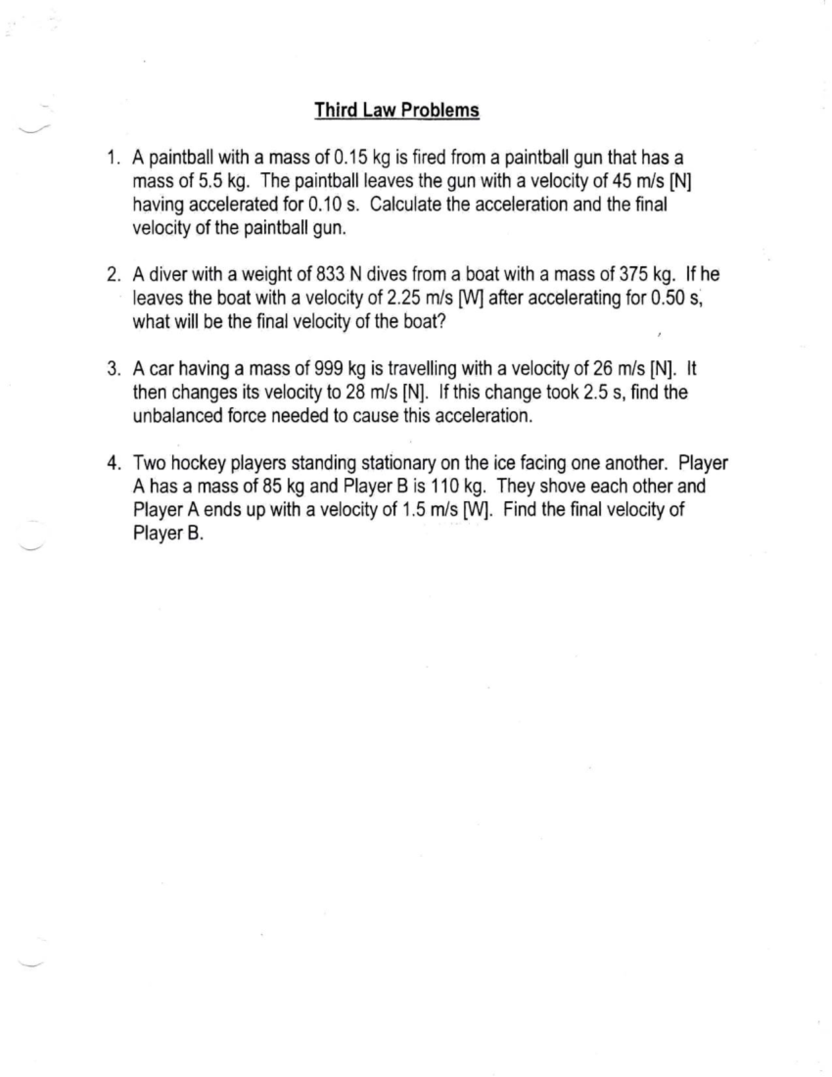 Newtons third law problems and solutions for physics 101 - Studocu