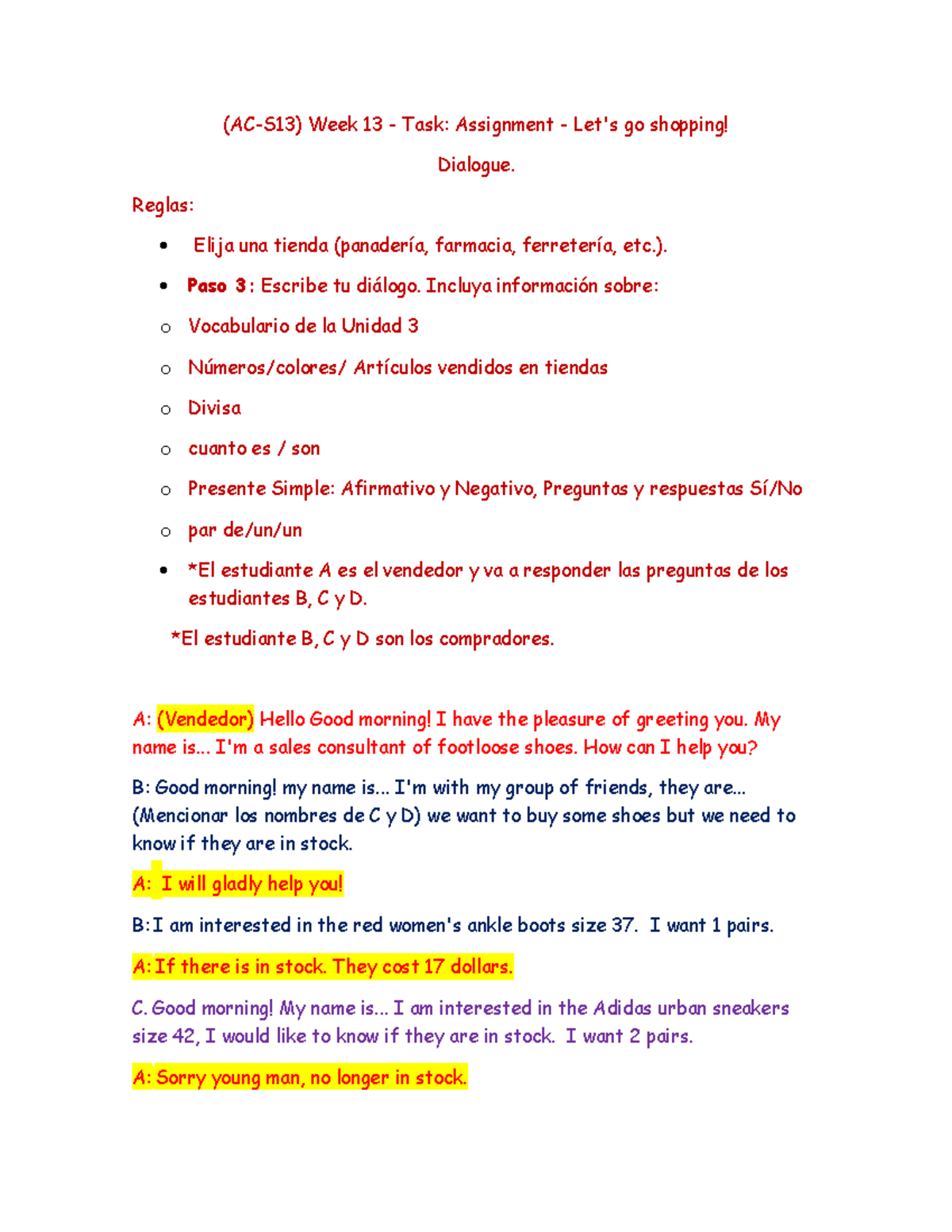 (AC-S13) Week 13 - Task Assignment - Lets go shopping - (AC-S13) Week 13 - Task: Assignment ...