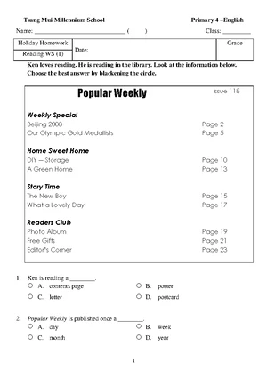 《P4 English Exercise》 hk 2022 - P4 English Exercise 小學練習工作紙｜ P4 English ...