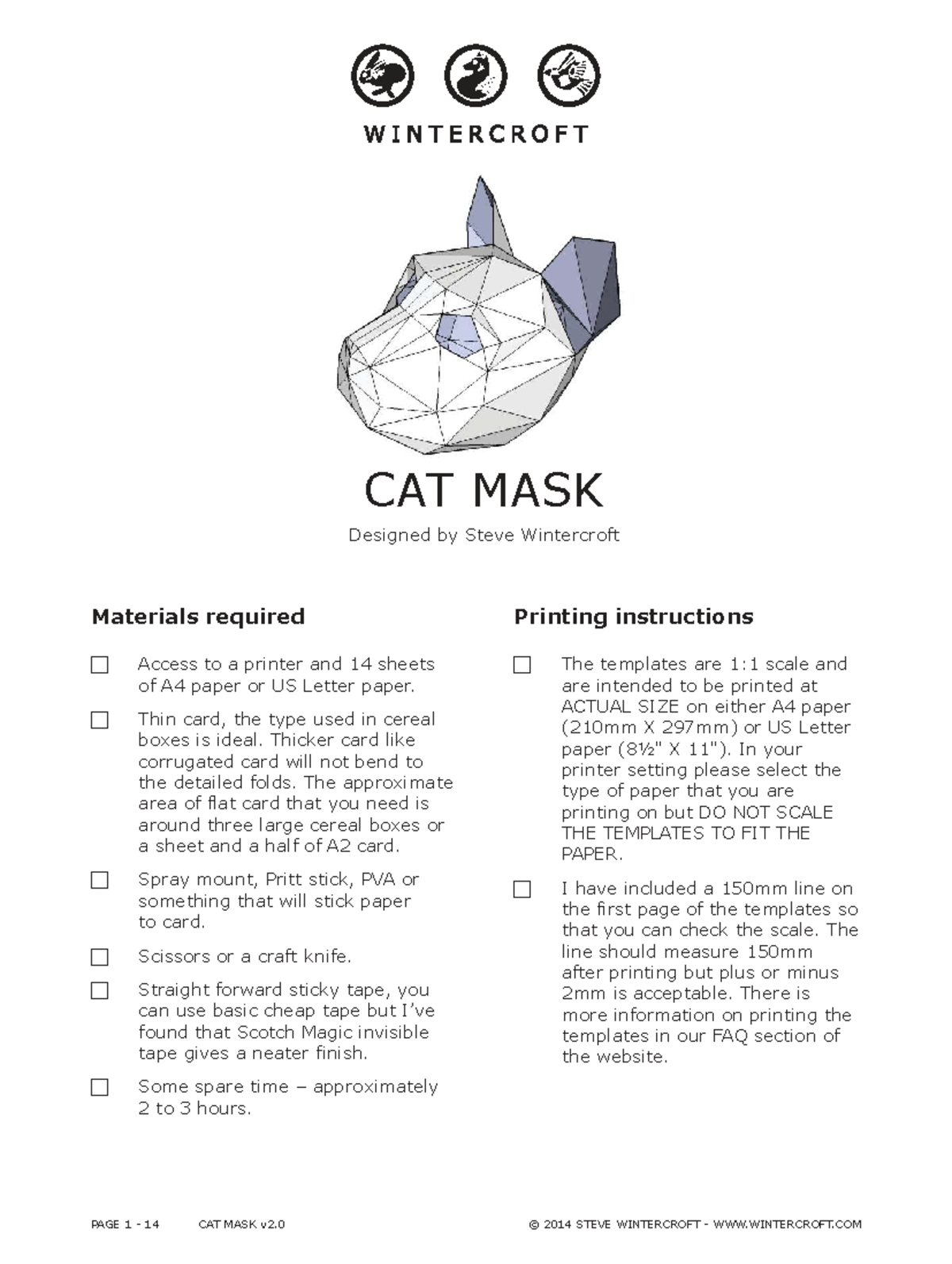 CAT MASK v2.0 - Template for Polygonal Mask Creation - Studocu