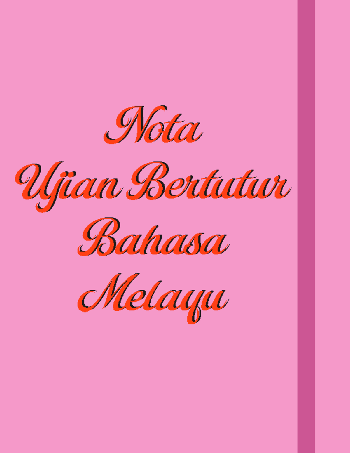 Ujian Bertutur Bahasa Melayu UBBM 2: Nota dan Rangka Jawapan - Studocu