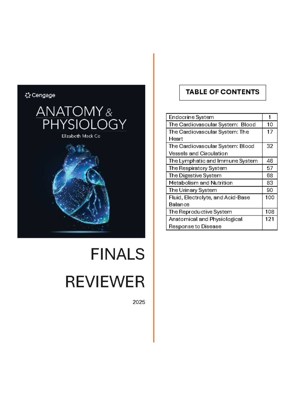 ANAPHY 2025 FINALS REVIEWER: Endocrine & Cardiovascular Systems - Studocu