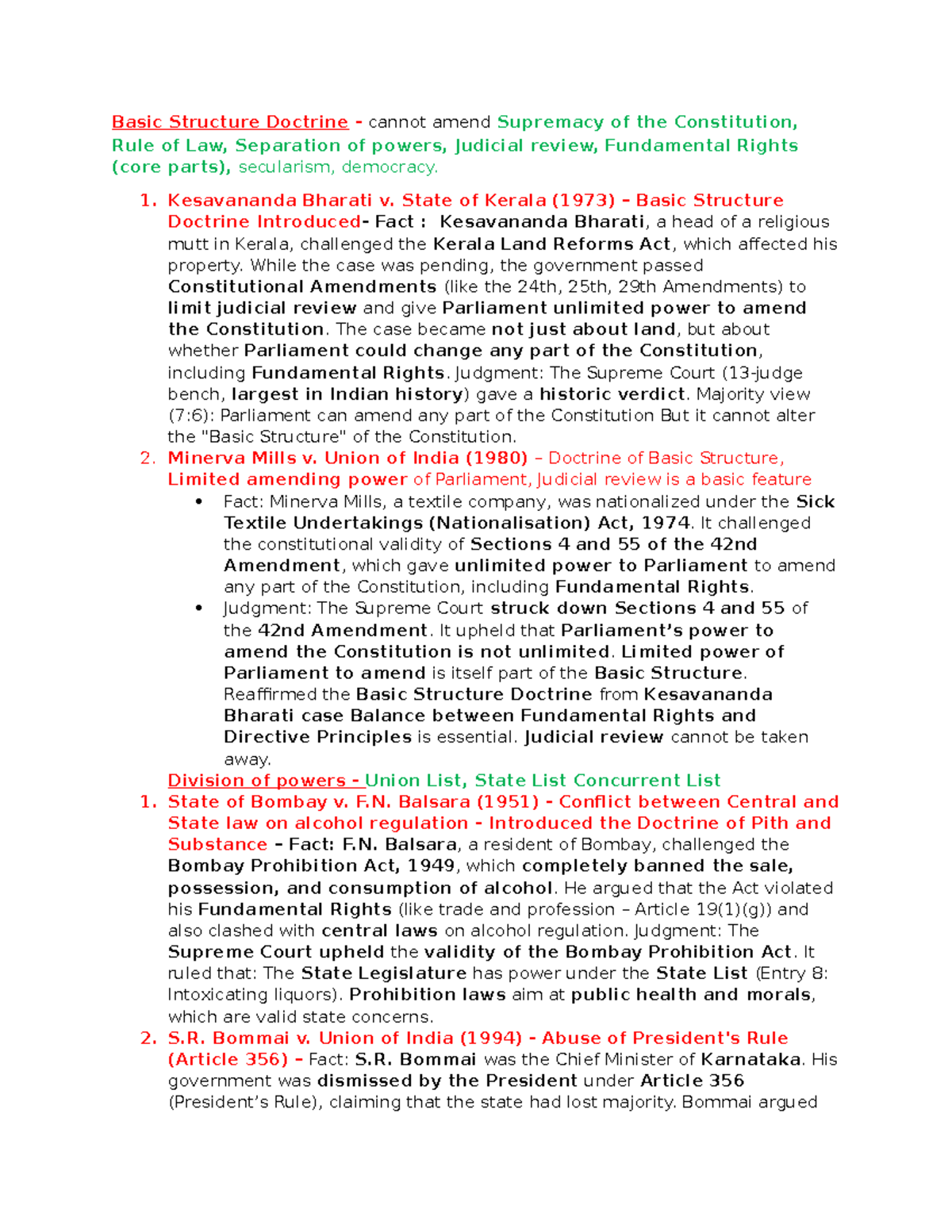 Constitution Cases - Lecture Notes (Law 101) - Studocu