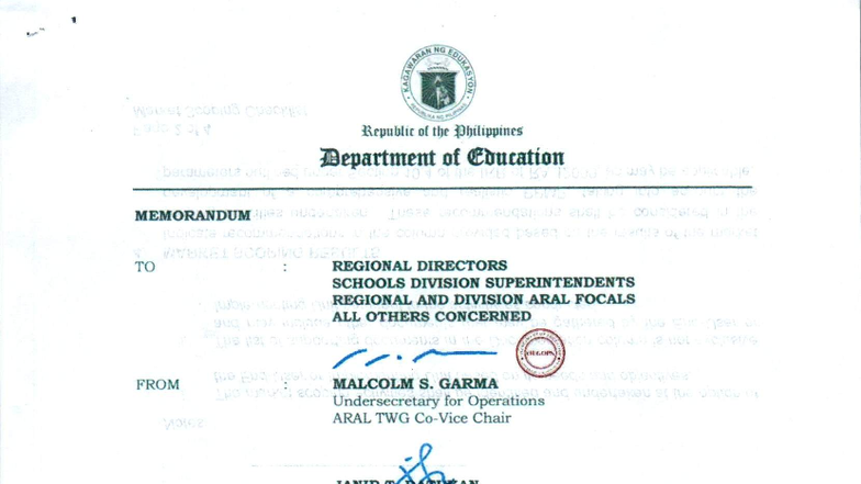 ARAL Program: MOSY Assessments Guidance Memo for SY 2025 - Studocu