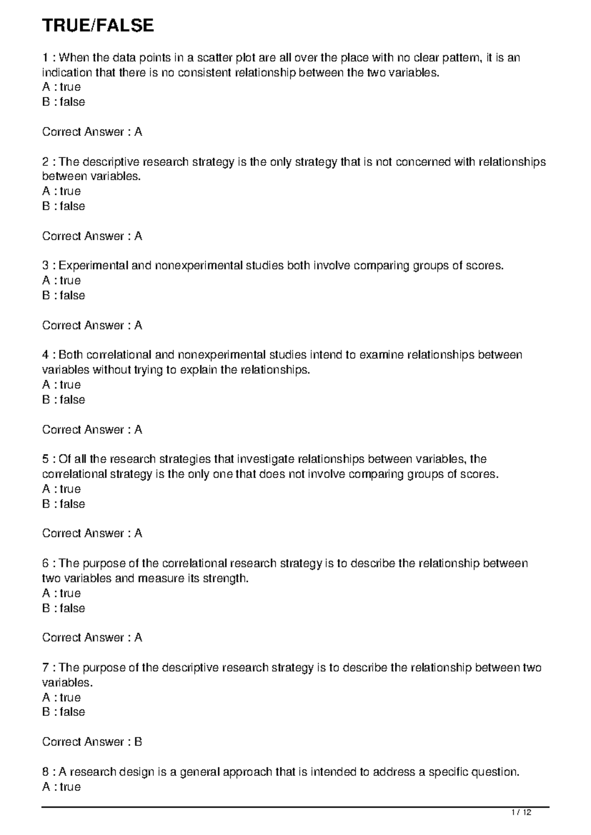 Chapter 06 - Relationships between Variables: Sample Questions & Answers - Studocu
