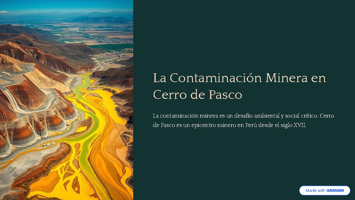 Contaminación Minera en Cerro de Pasco: Impactos y Retos Ambientales ...
