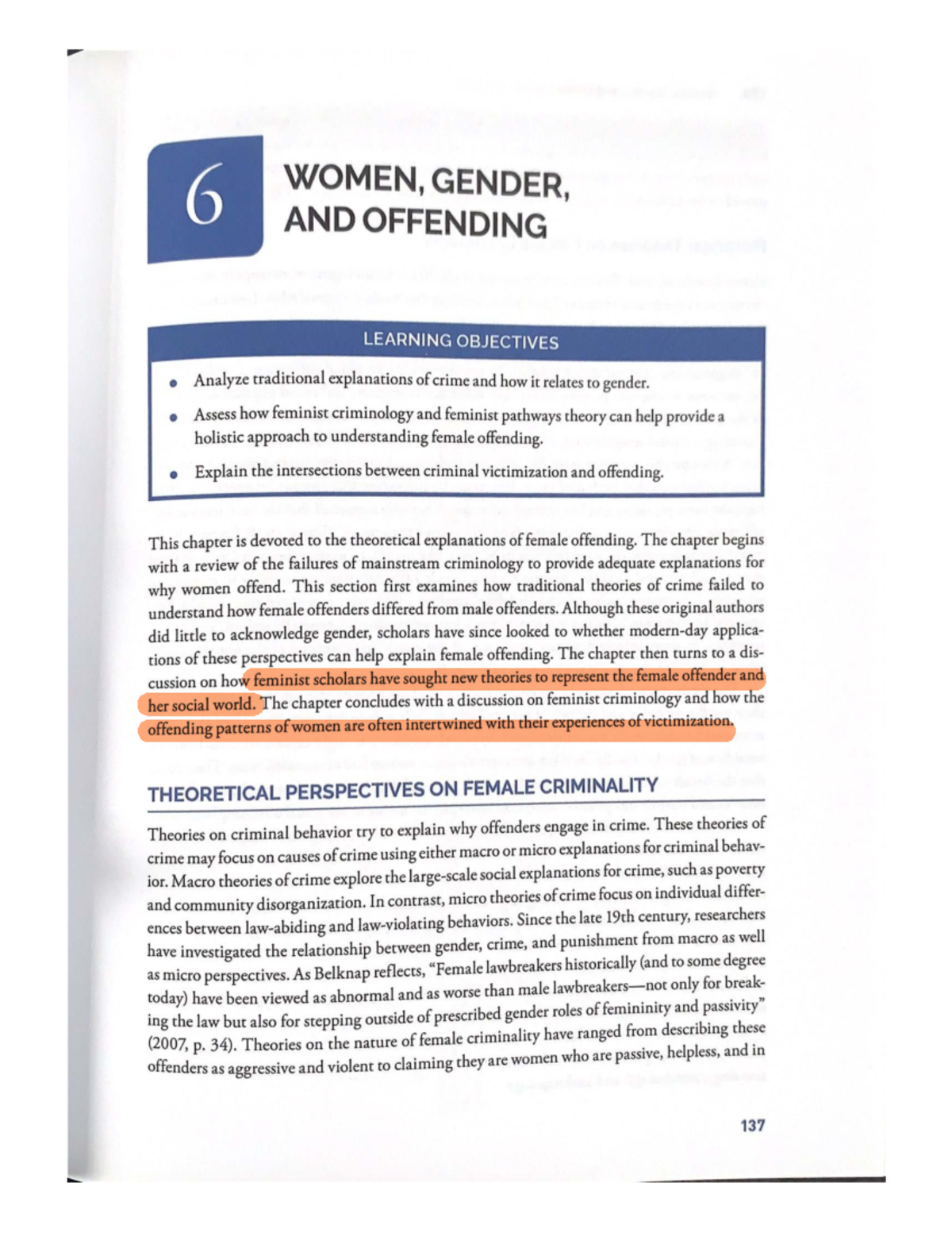 WOMEN, GENDER, AND OFFENDING: THEORETICAL PERSPECTIVES (CRIM 101) - Studocu