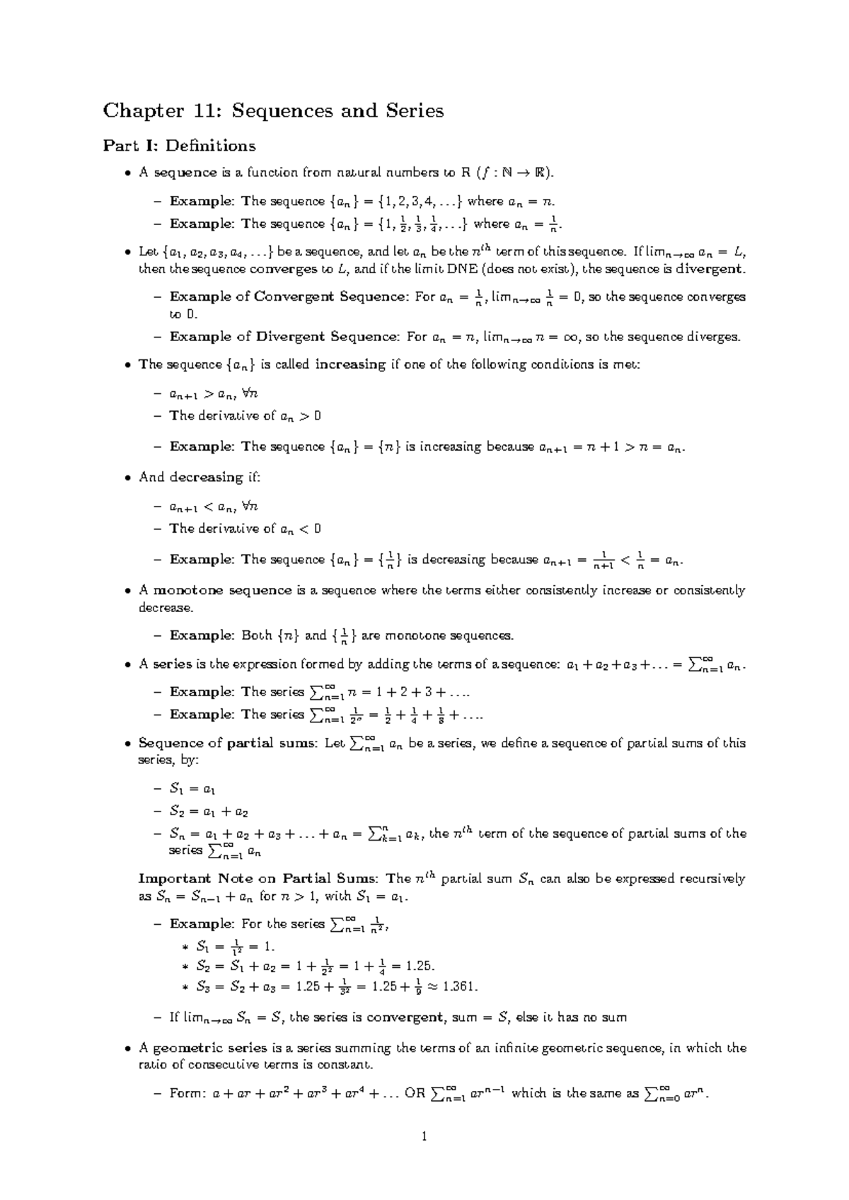 Chapter 11: Sequences and Series - Calculus 2 Overview - Studocu