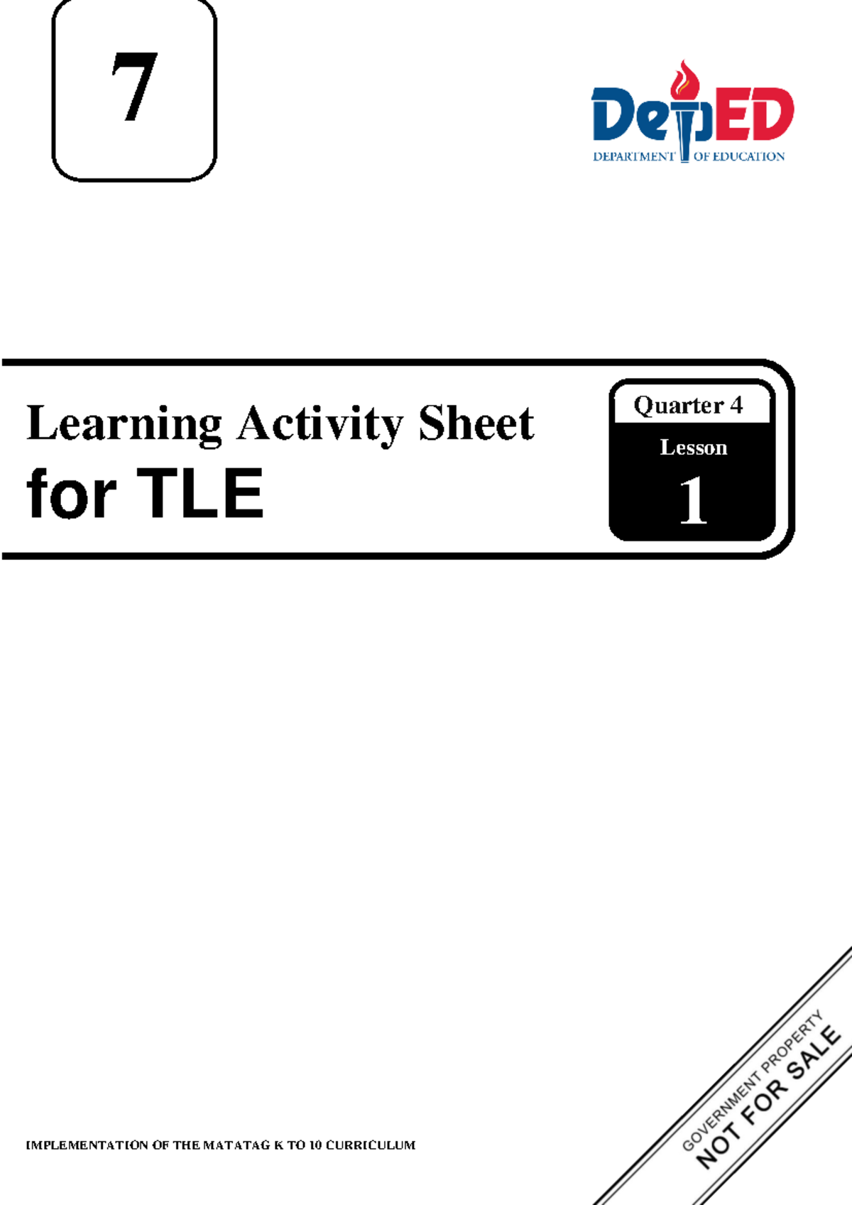 Q4 TLE-7 Lesson 1: Exploring Career Opportunities in Industrial Arts ...