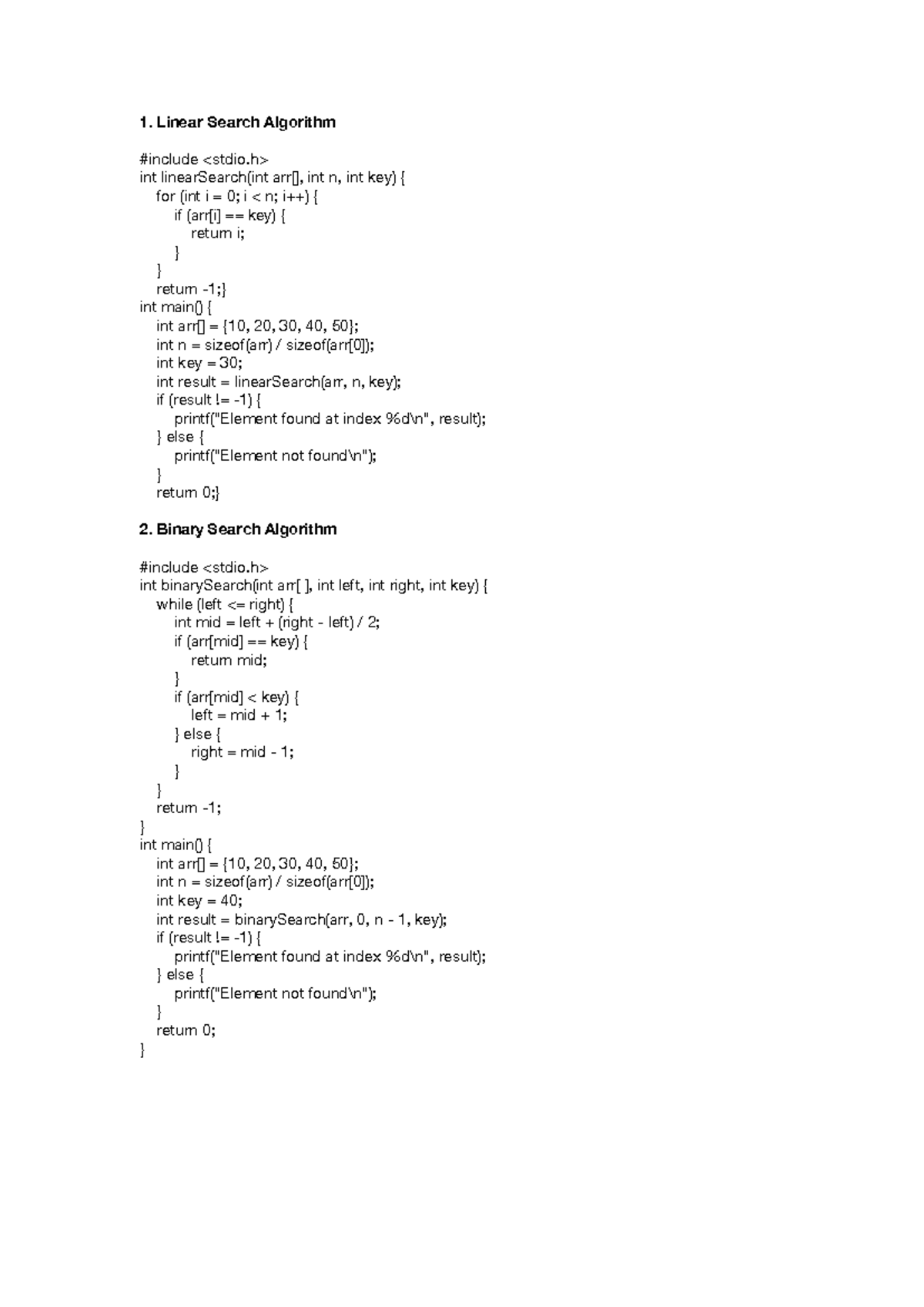 DSA - Data Structures & Algorithms: Search, Sort, and Stack/Queue Ops ...