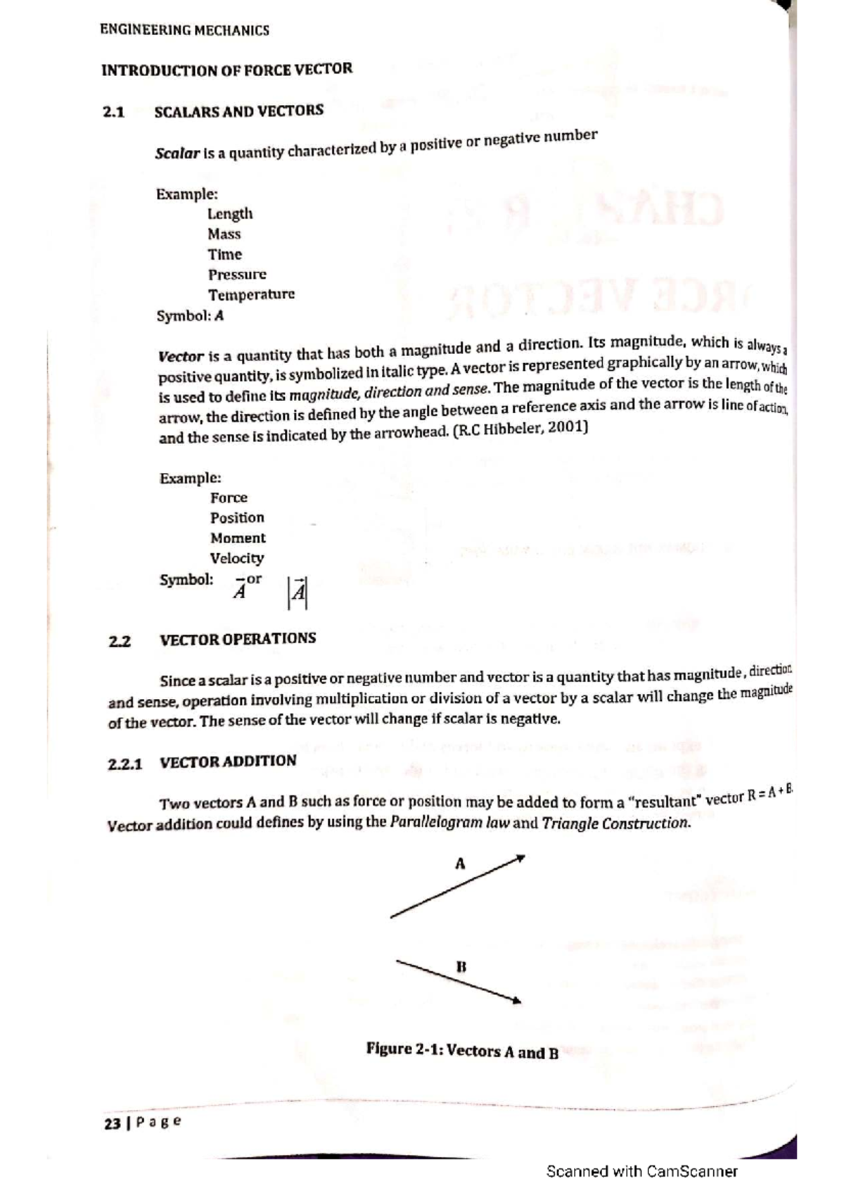 ENGINEERING MECHANICS: FORCE VECTOR INTRODUCTION & OPERATIONS - Studocu