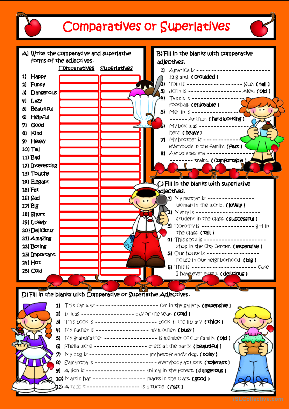 Comparatives and Superlatives Exercises (ENG101) - Studocu