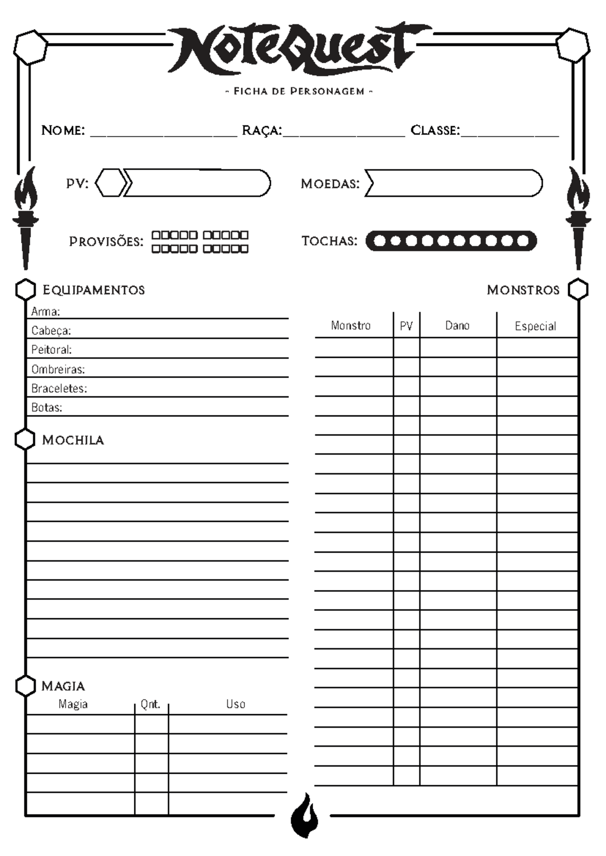 Notequest ficha - Grupo de notas em pdf - Arte - Nome ...