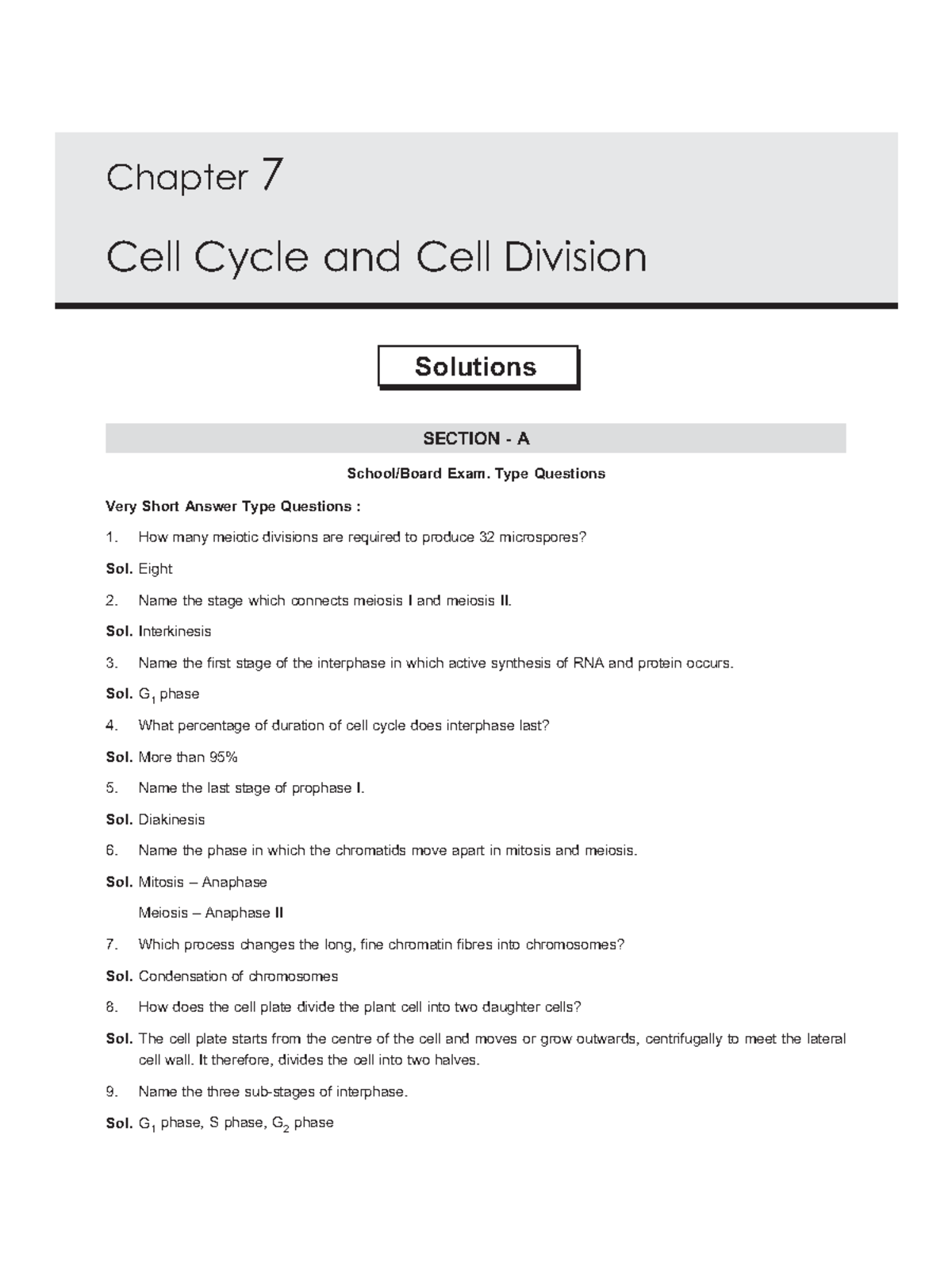Cell Cycle and Cell Division Study Notes - Assignment Set 1 - Studocu