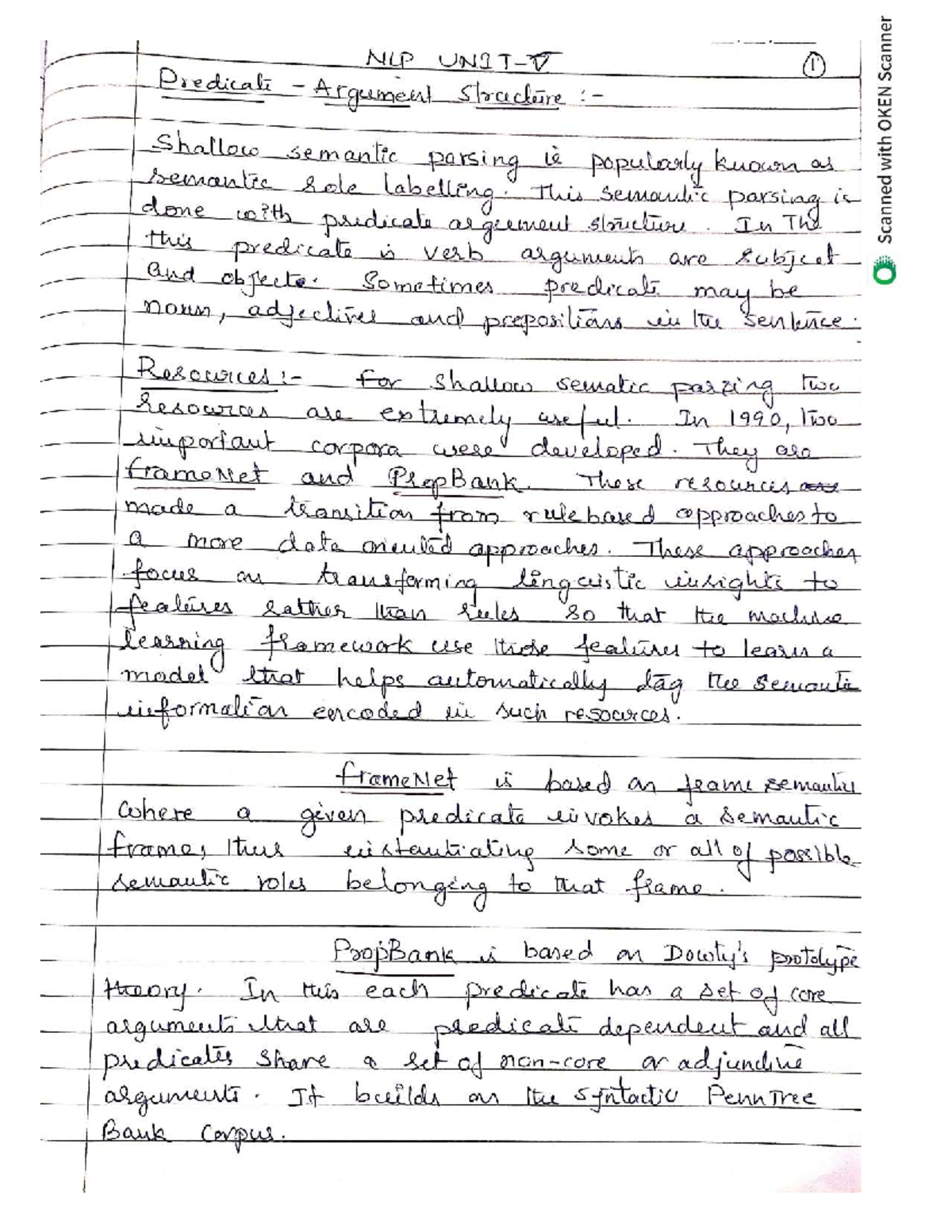 NLP I: Predicate Argument Structure & Shallow Semantic Parsing Notes ...
