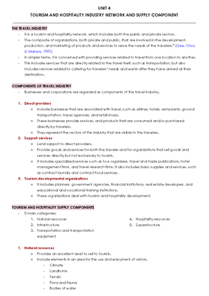 Chapter 1 THE Meaning AND Importance OF Tourism AND Hospitality - At ...