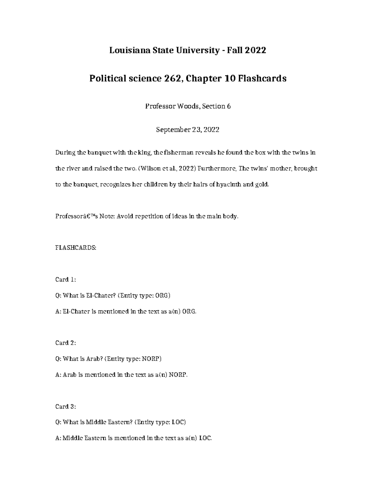 Political Science 262 Chapter 1 0 Flashcards - Louisiana State ...