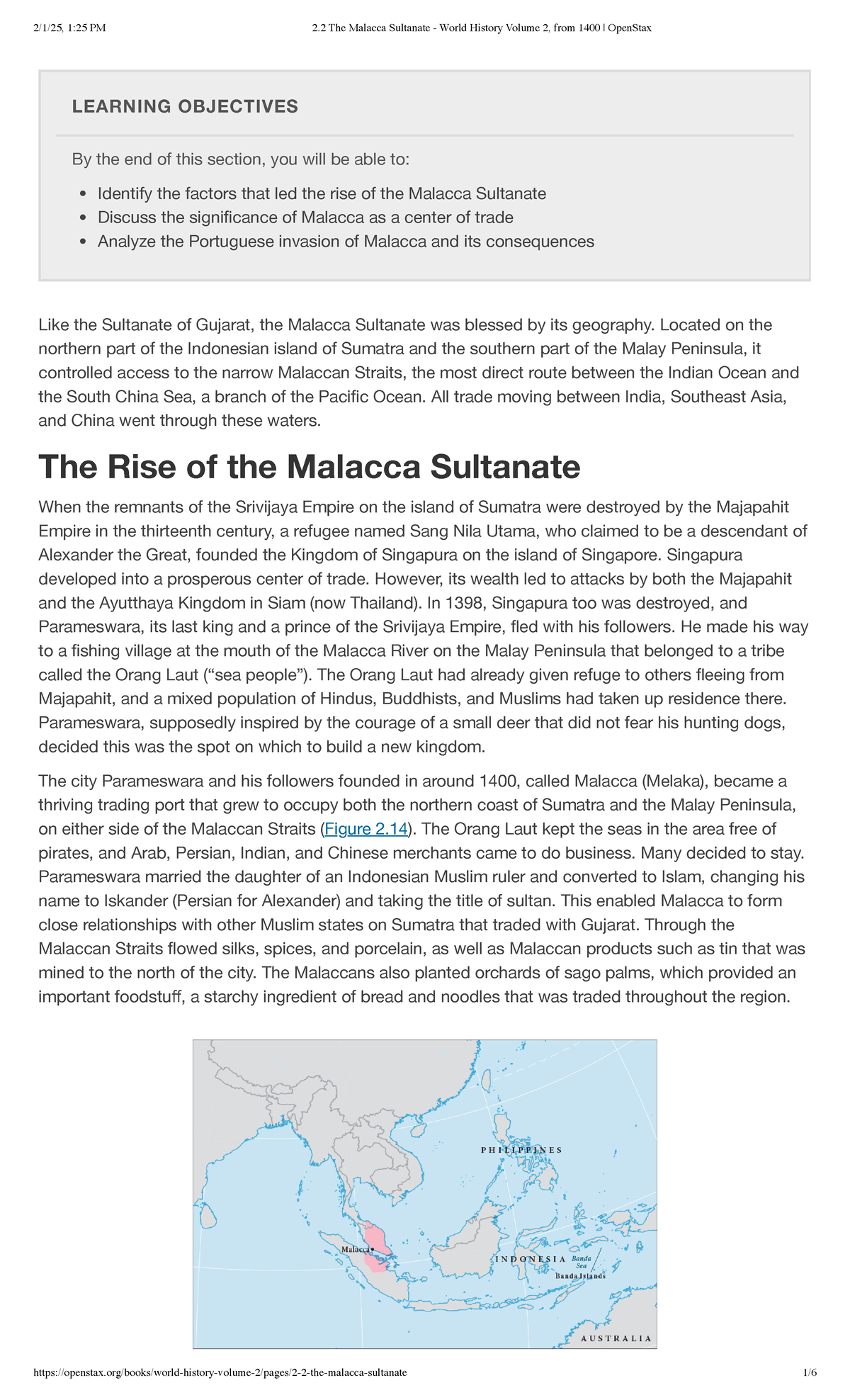 World History Volume 2: The Rise of the Malacca Sultanate (1400-1600 ...