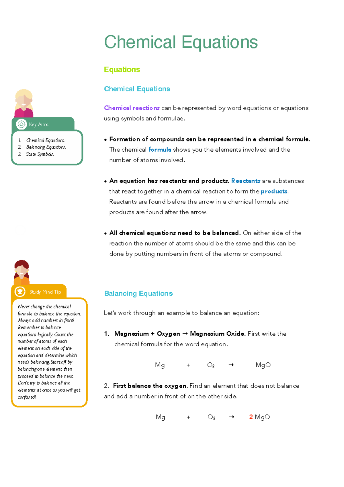 GCSE Chemistry Notes: Chemical Equations & Atomic Models - Studocu