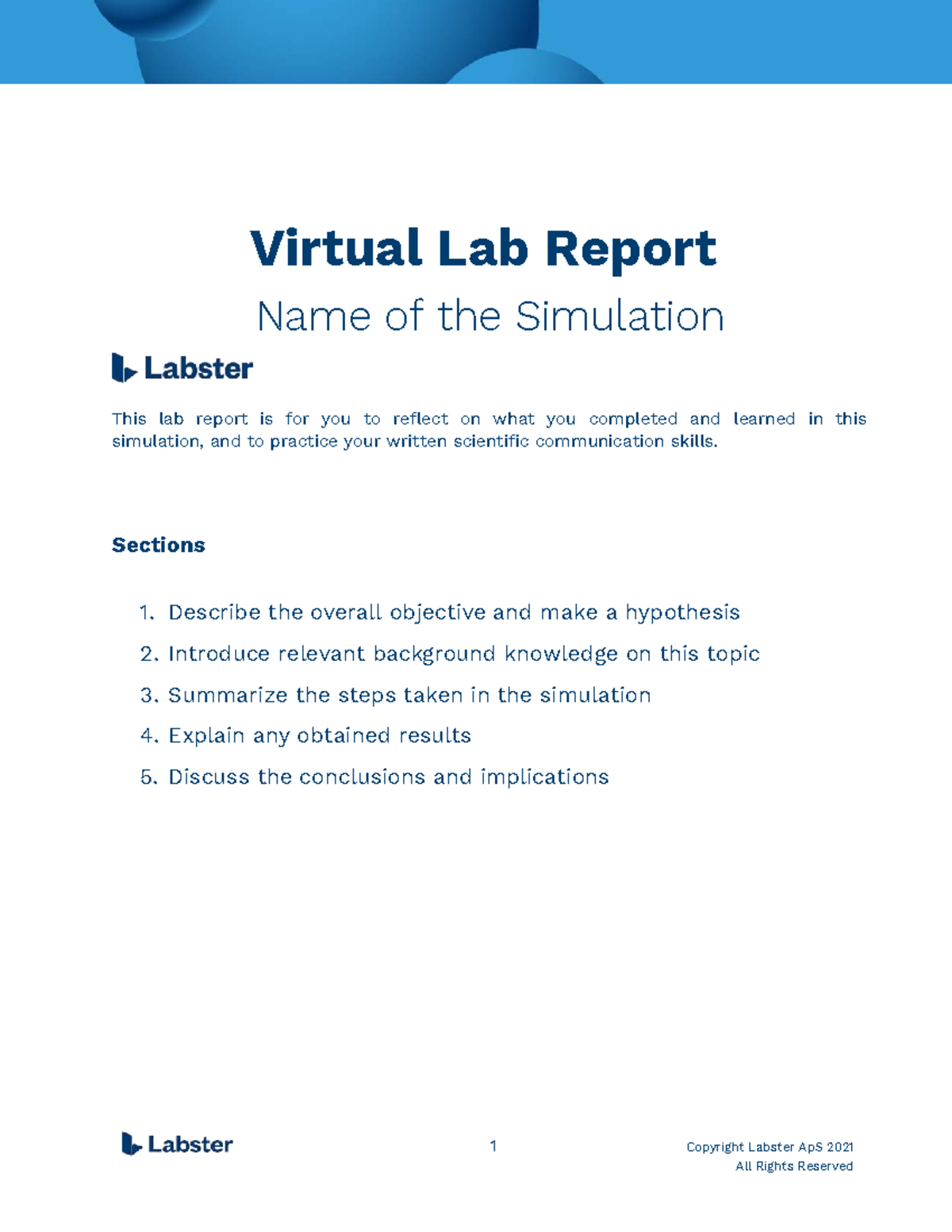 Lab Report: Virtual Simulation Reflection and Analysis - Studocu