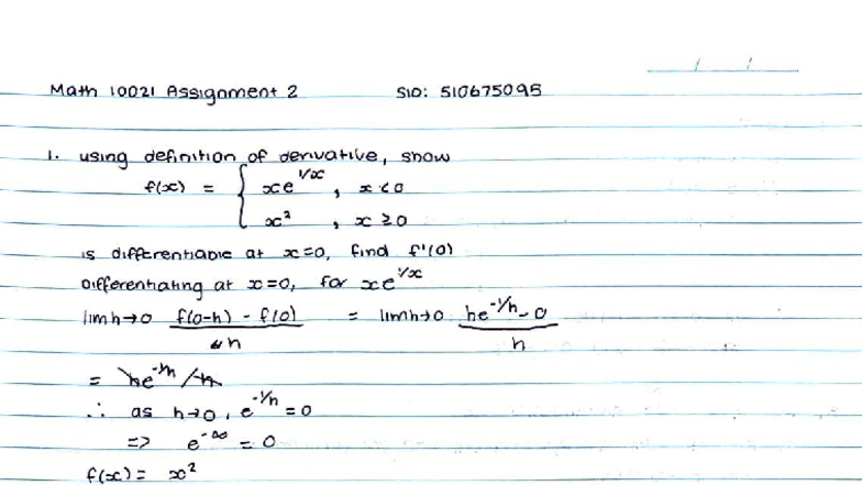 Math 10021 Assignment 2: Derivatives and Global Extrema Analysis - Studocu