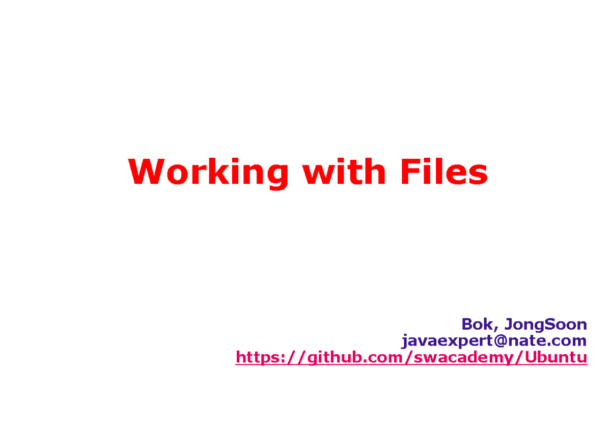 Working with Files - Understanding File Types and Commands - Studocu