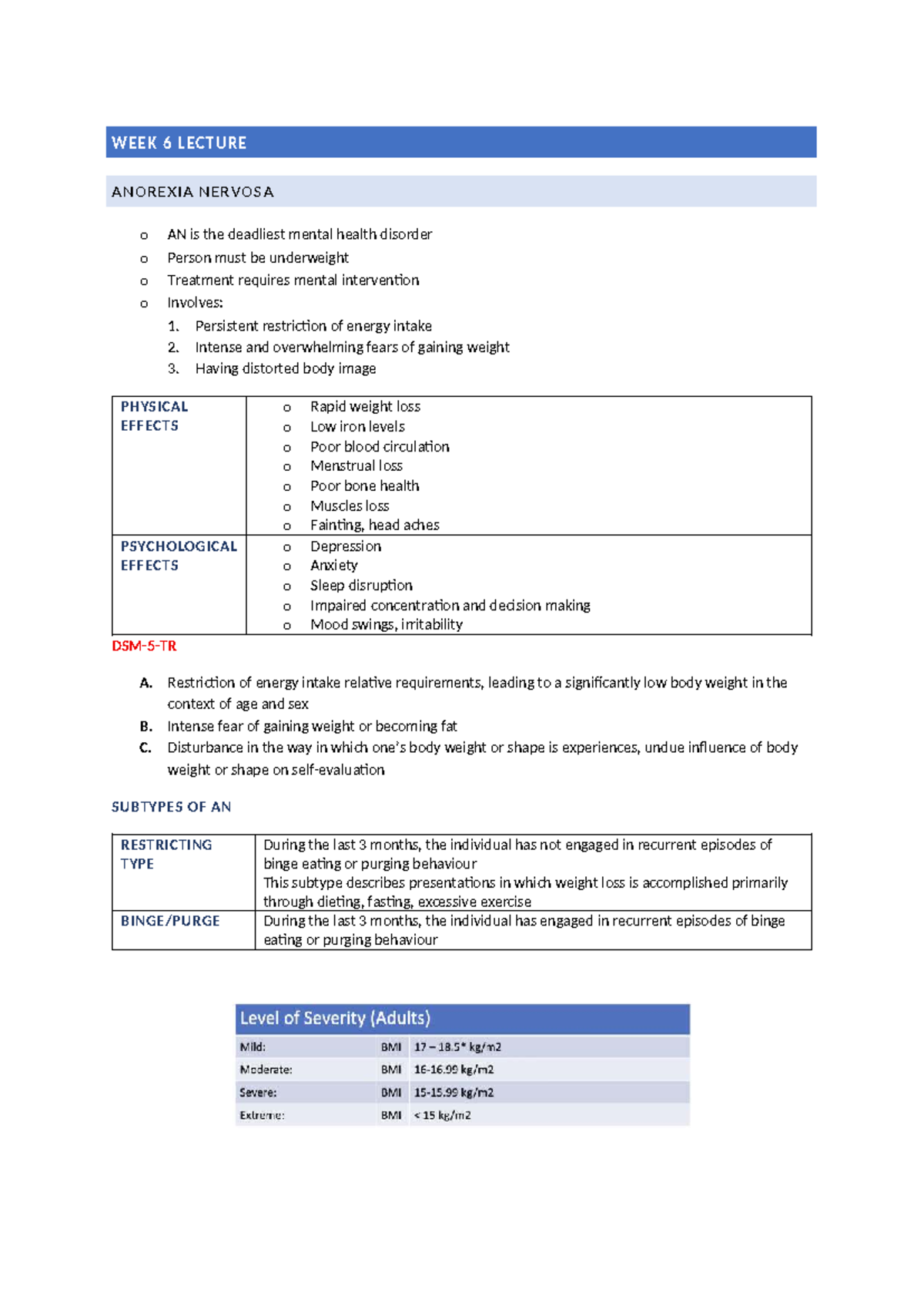 Mental Health Final Exam Notes (PSY 101) - Studocu