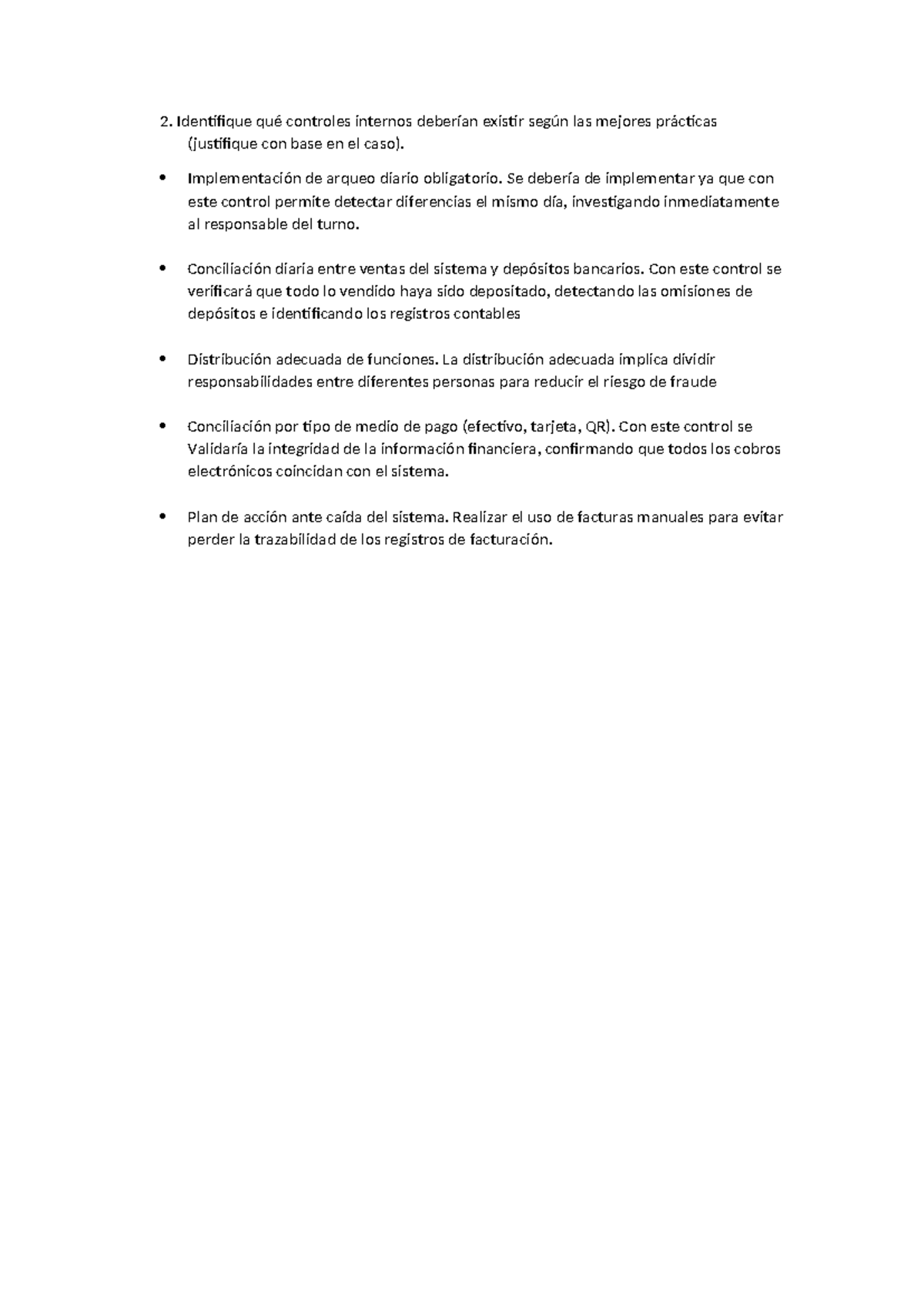 Controles Internos: Mejores Prácticas y Justificación - Punto 2 Yeyson ...