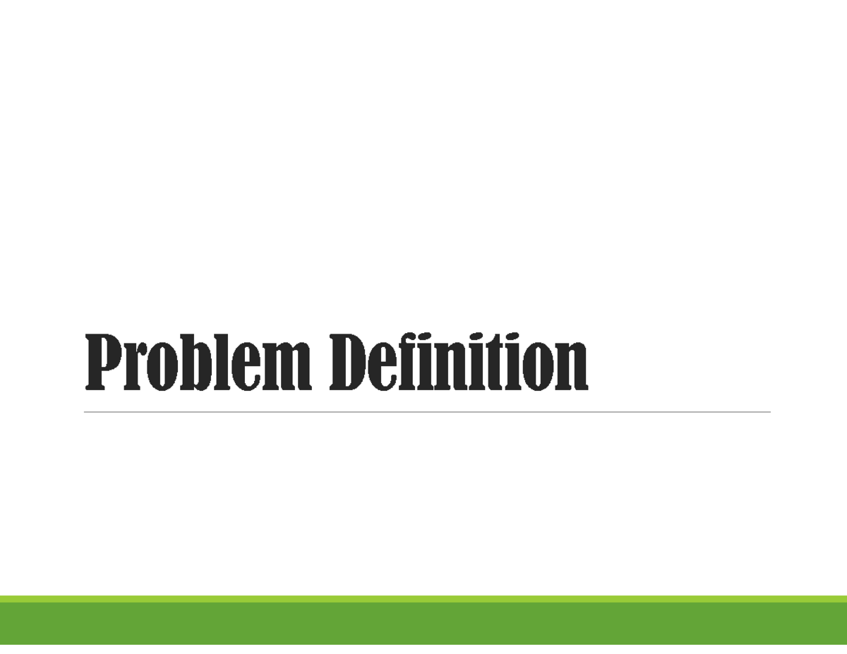 POLI 101: Problem Definition Guidelines for Policy Issues Analysis ...