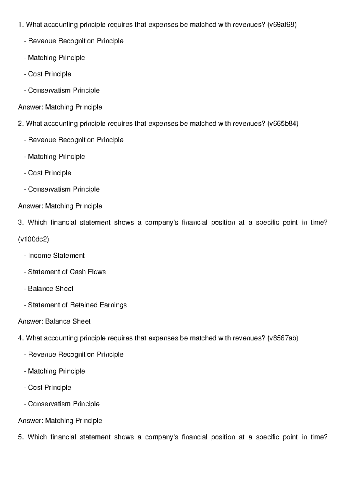 Accounting Quiz: Principles & Financial Statements (v69af68) - Studocu