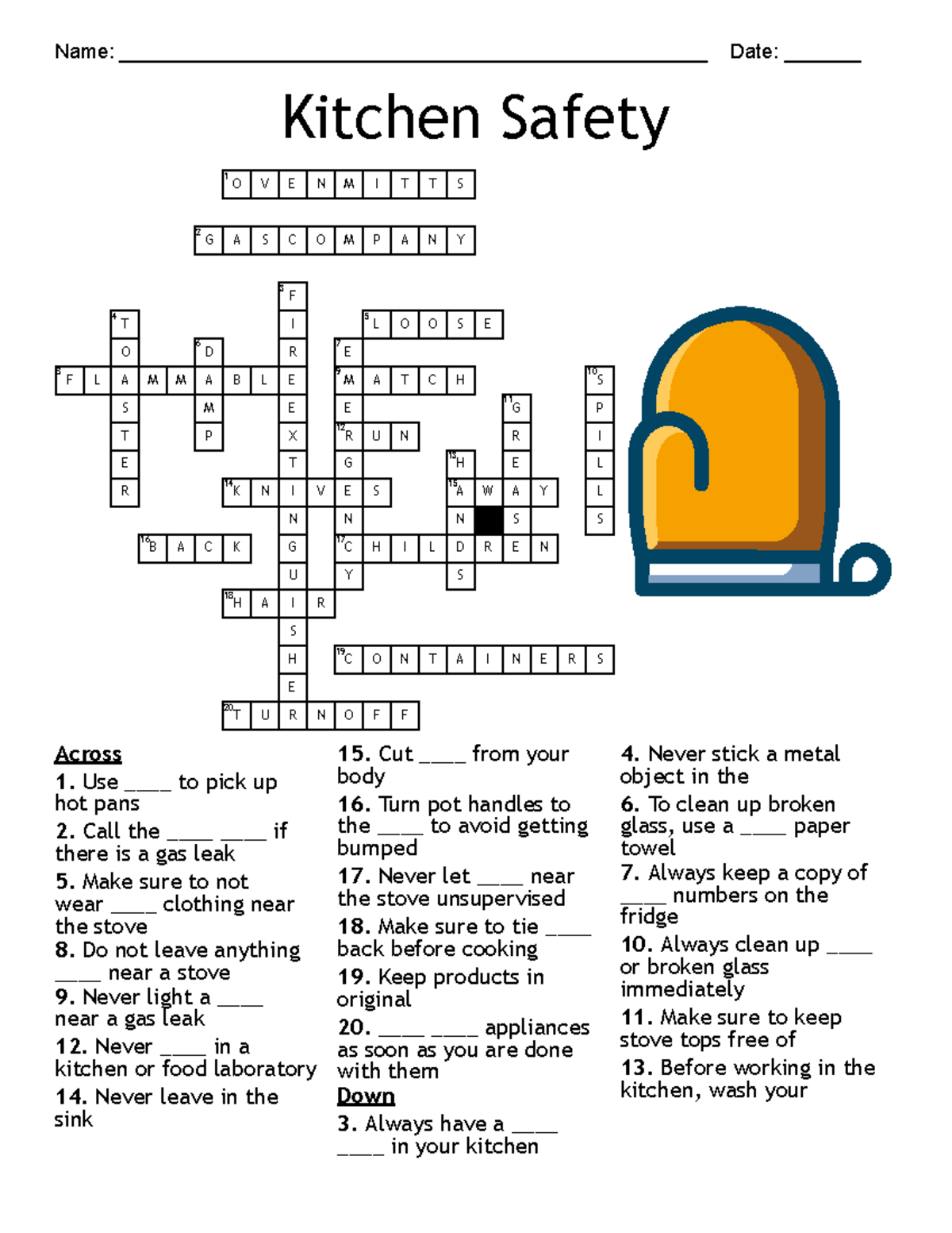 Kitchen Safety Quiz Answer Key - GOV 1 2 ASCOMP 3 4 TFLA 5 6 - Studocu