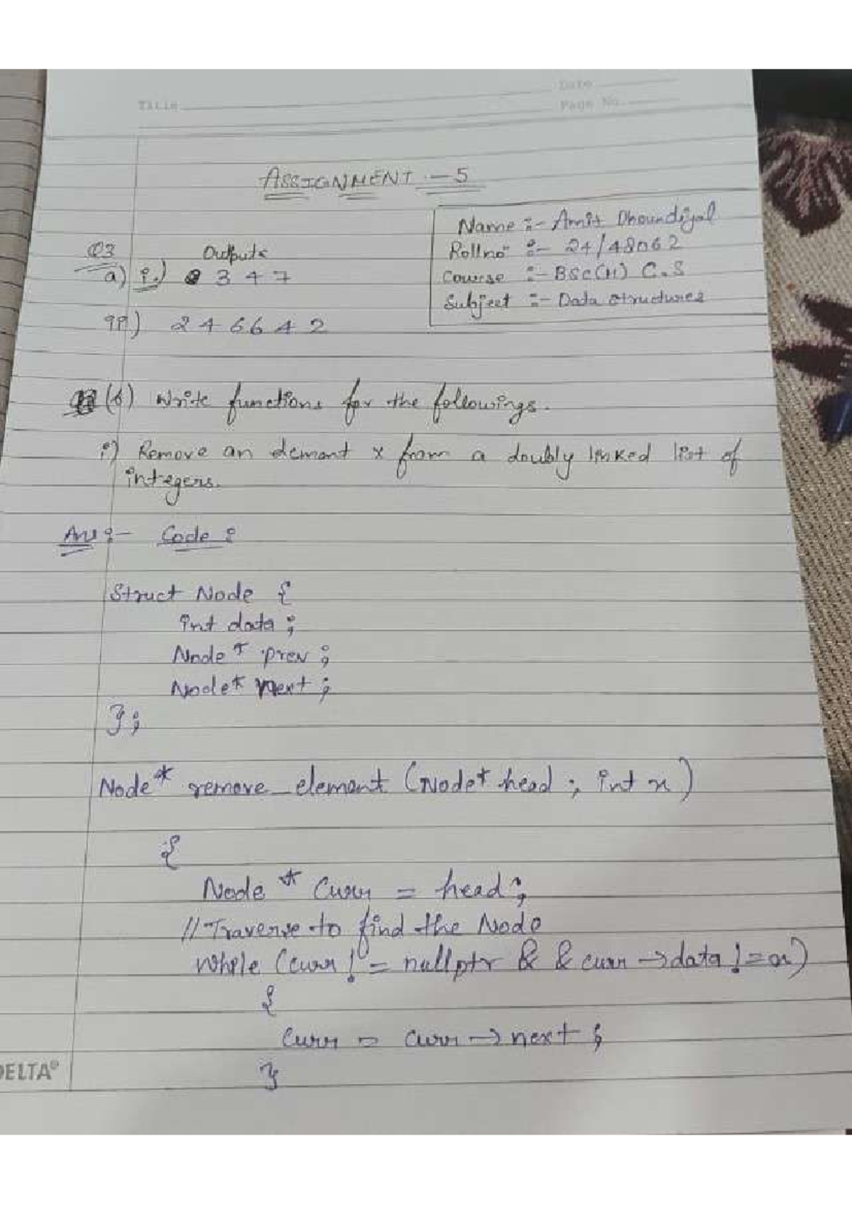 DS Assignment 5 - Data Structures Functions and Outputs - Studocu