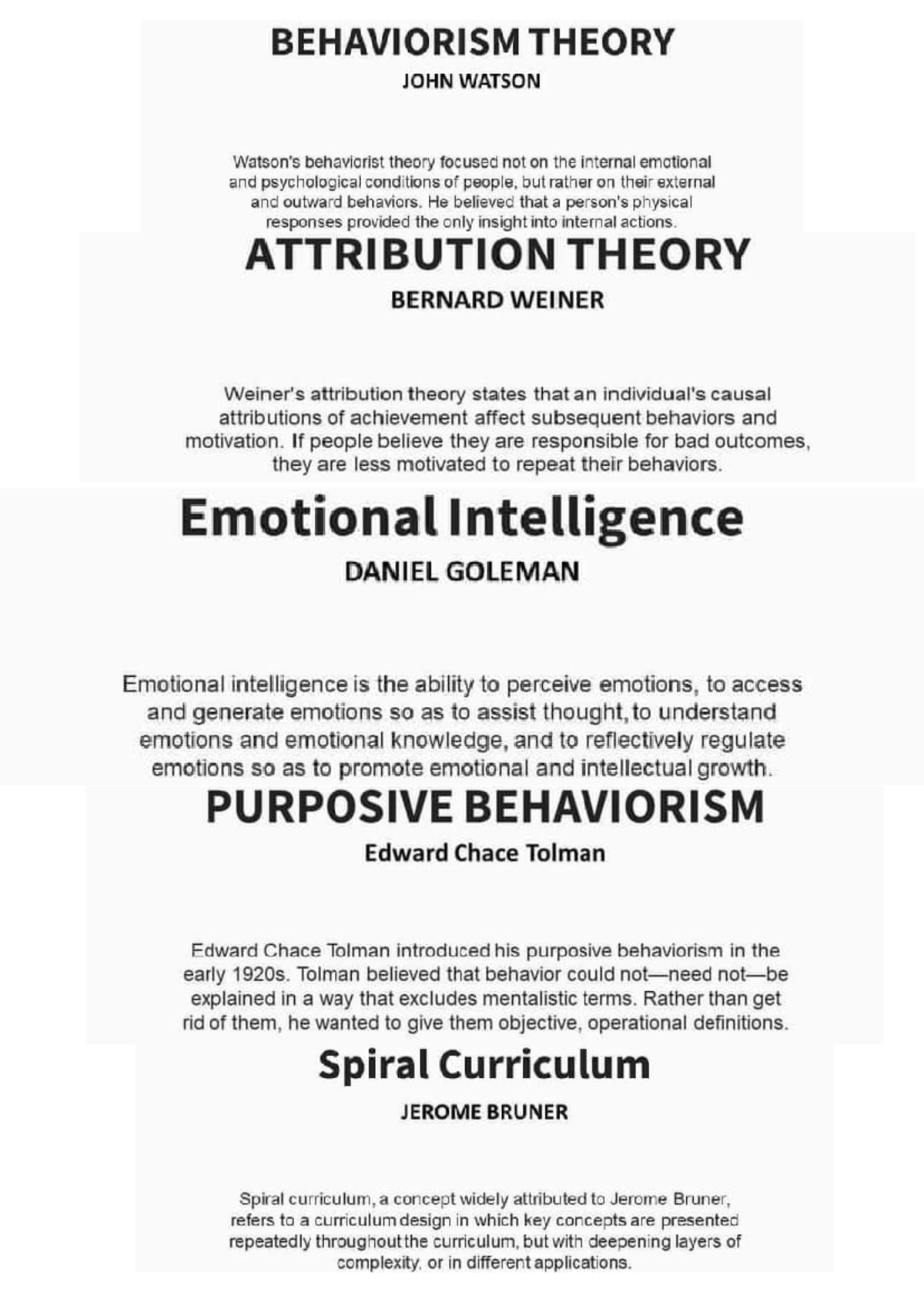 PROF ED - Educational Theories and Concepts Overview - Studocu